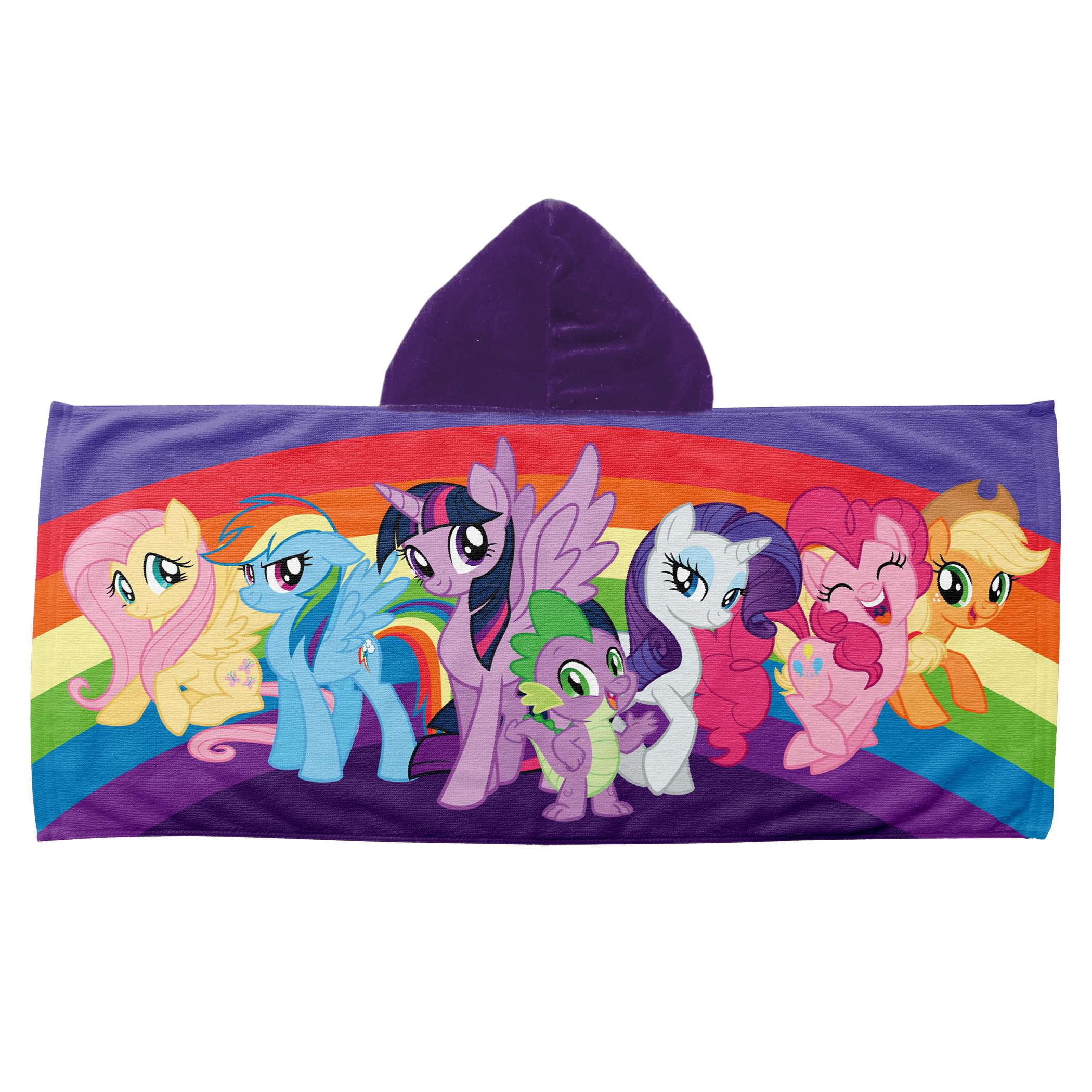 My Little Pony Wrapped In Rainbows 22in x 5in Juvy Hooded Towel ...