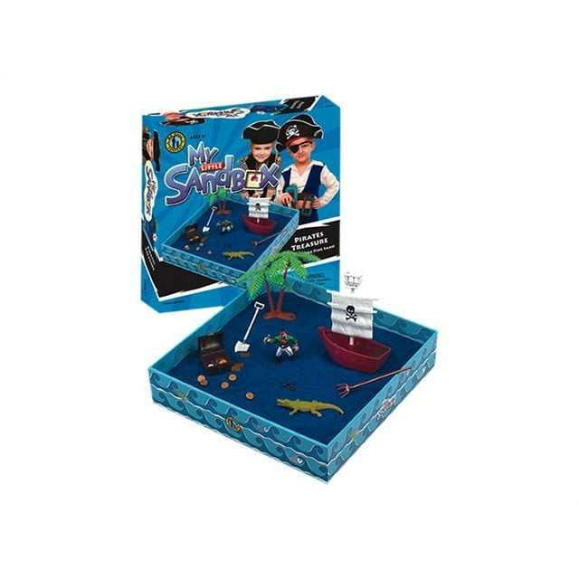 My Little Sandbox Pirate's Treasure Play Set with Sand, Mat, Rake ...