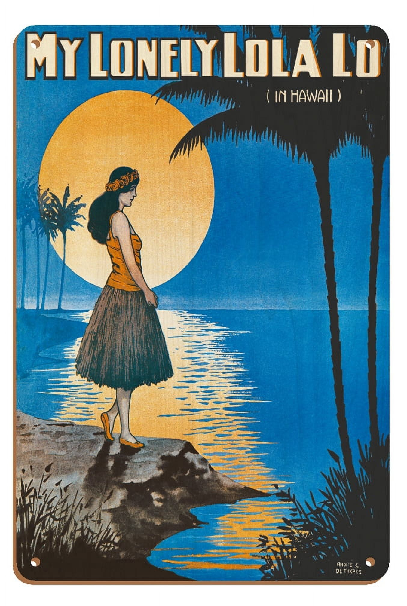 My Lonely Lola Lo (in Hawaii) - Hula Girl - Joe Morris Music Co ...