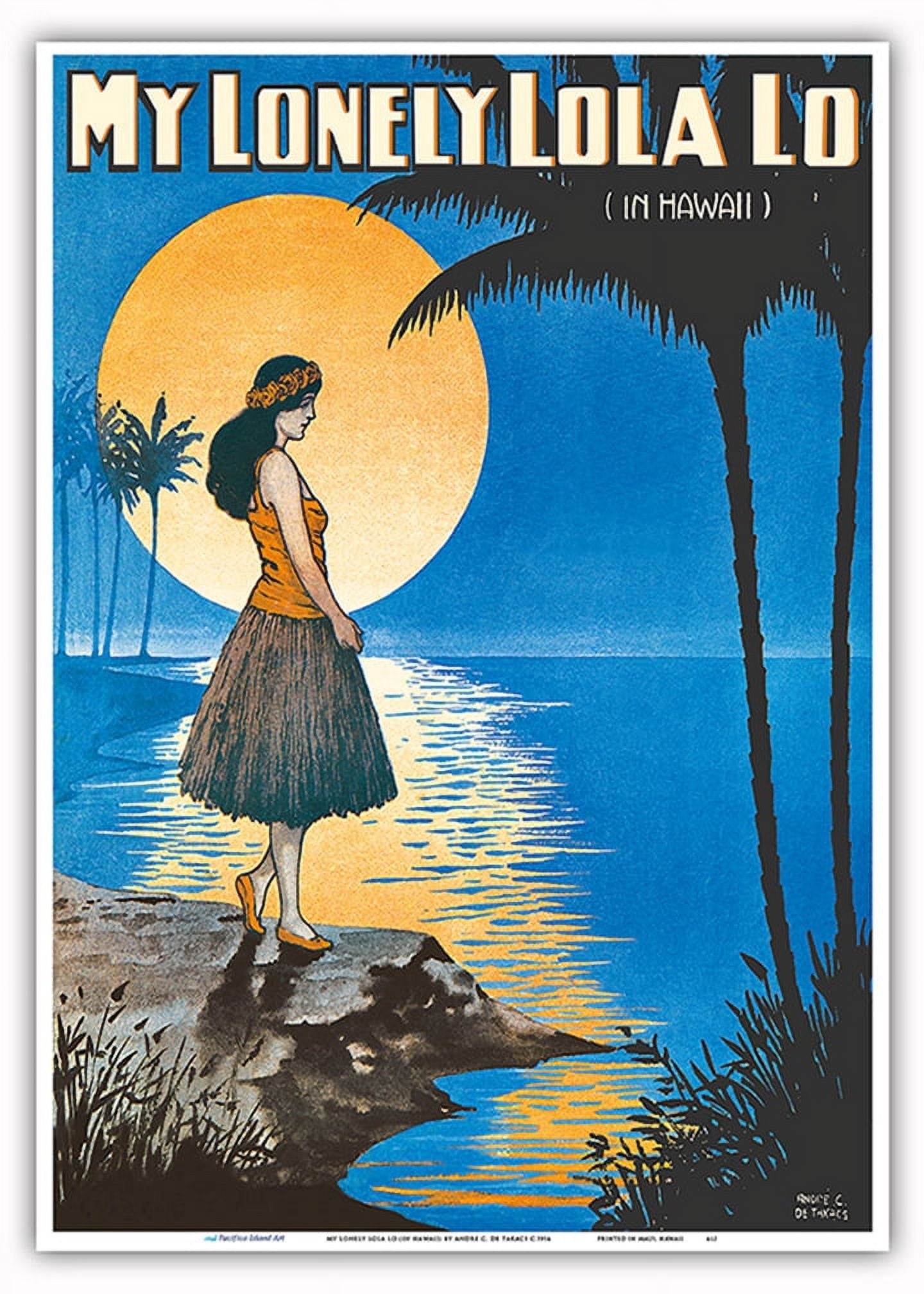 My Lonely Lola Lo (in Hawaii) - Hula Girl - Joe Morris Music Co ...