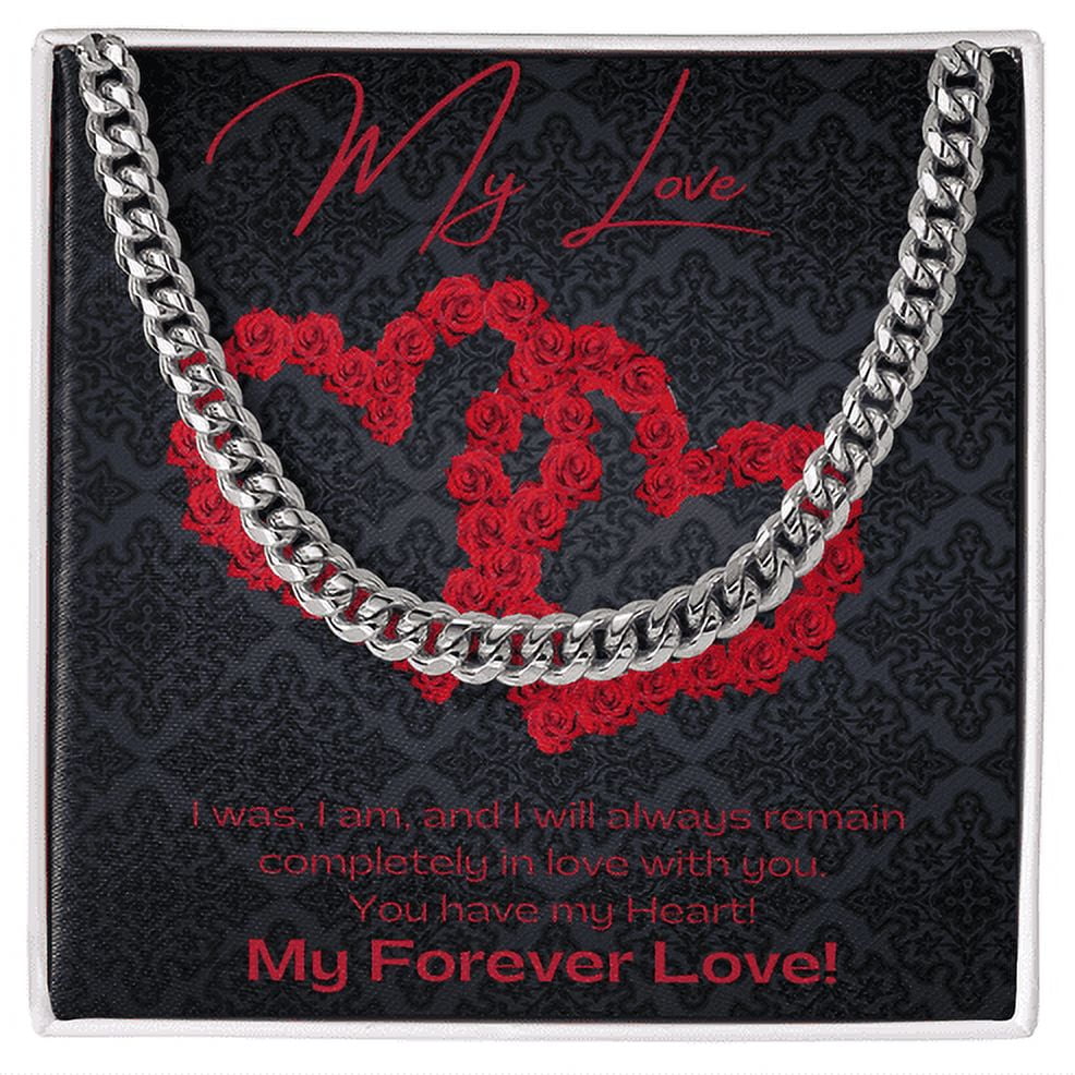 My Love Black/ Cuban Link Chain Standard Box - Walmart.com