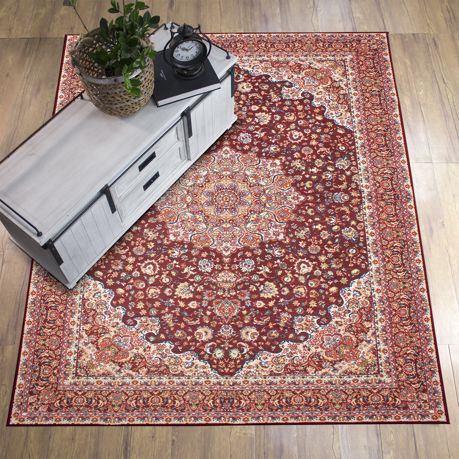 My Magic Carpet Machine Washable Kenya Ruby 5x7 Area Rug - Non-Slip ...