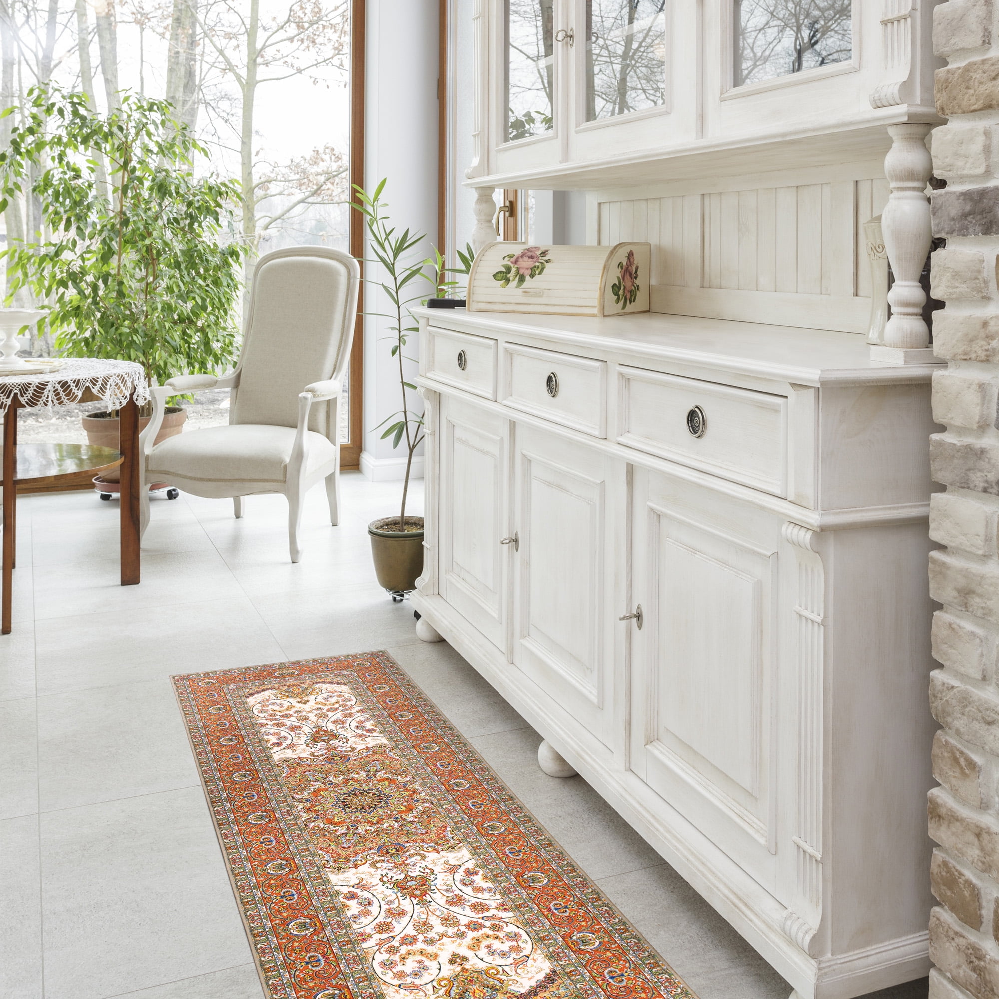 My Magic Carpet Machine Washable Zahara Amber 2.5x7 Runner Rug - Non ...