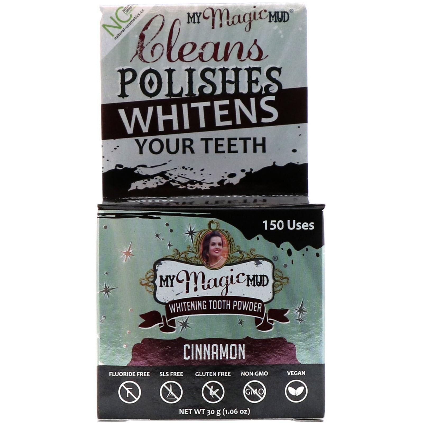 My Magic Mud Activated Charcoal Whitening Tooth Powder - Cinnamon ...