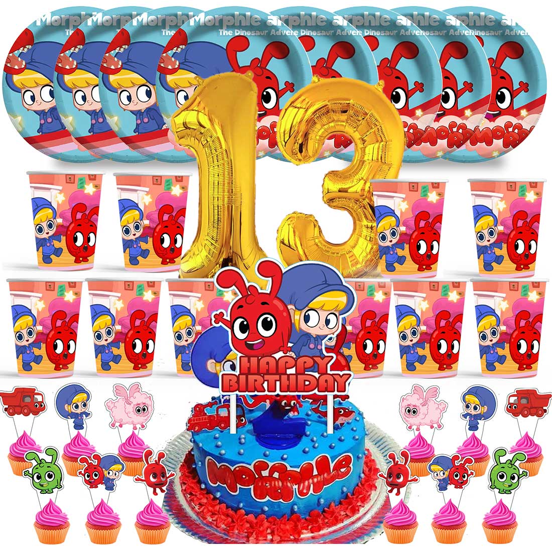 My Magic Pet Morphle Birthday 13th Cups Party Supplies Plates Fans ...