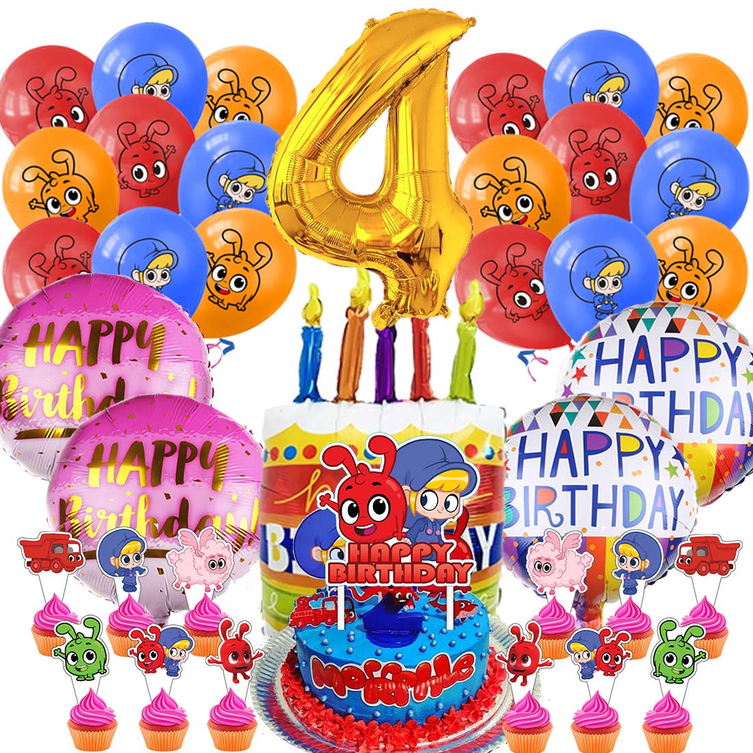 My Magic Pet Morphle Party Supplies 4th Decor Kit Balloons Birthday ...