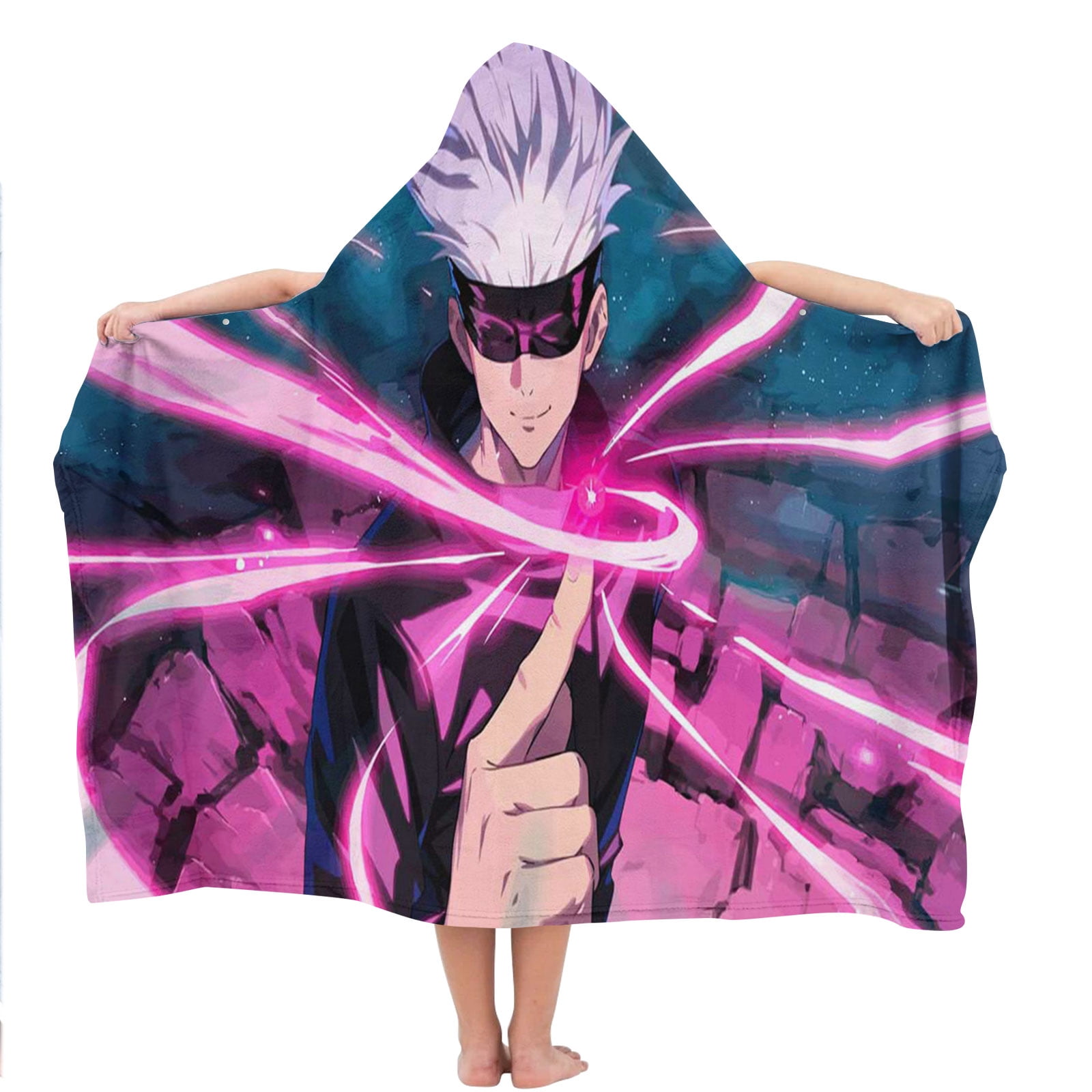 Satoru Gojo Hooded Kids Beach Towels Toddler Microfiber Bath Absorbent ...