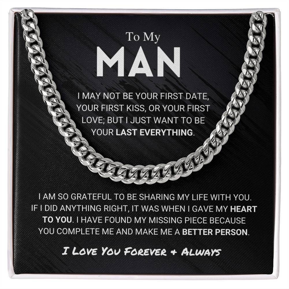 My Man - Better Person, Cuban Link Chain, Stainless Steel or Yellow ...
