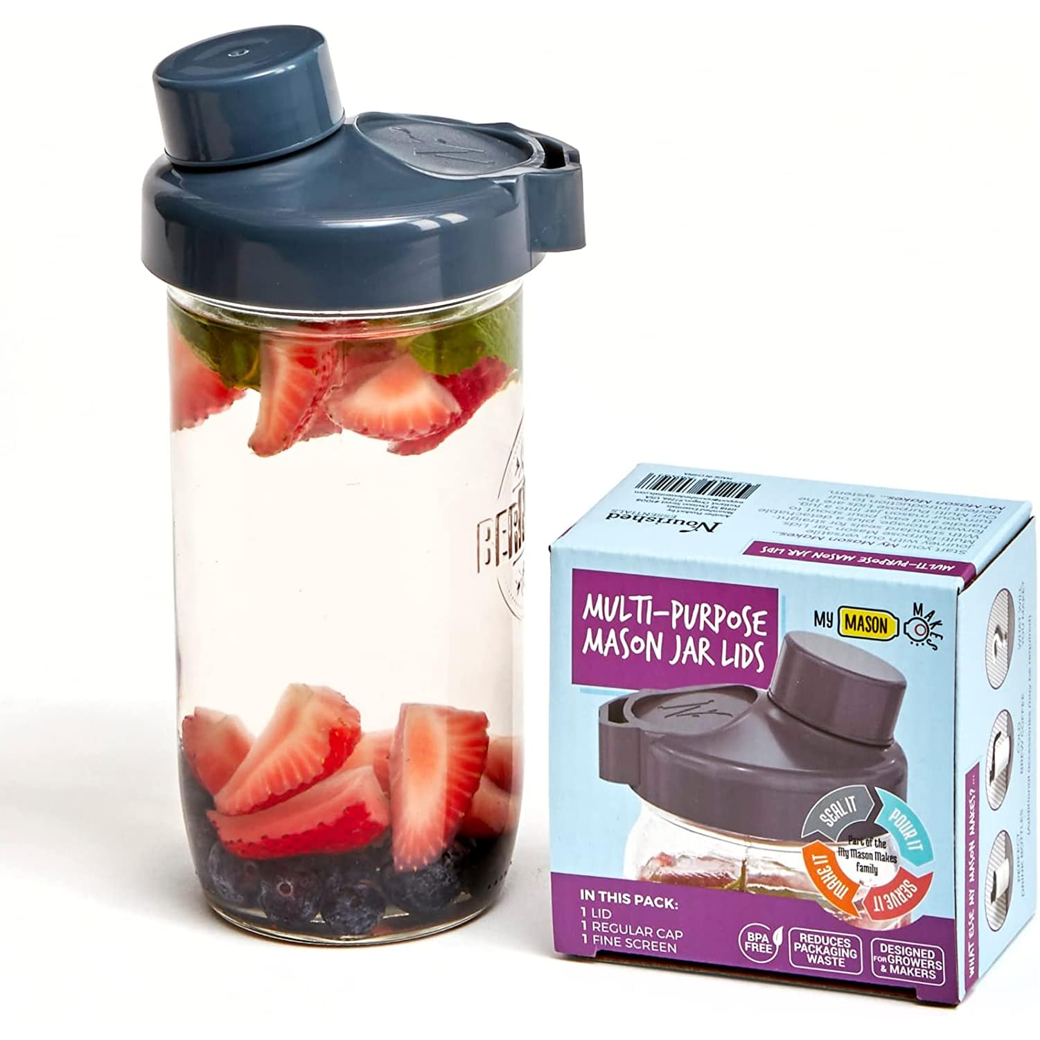 Ball® Jar Wide Mouth Fermentation Lids, Mason Jar Lids, Stainless Steel ...