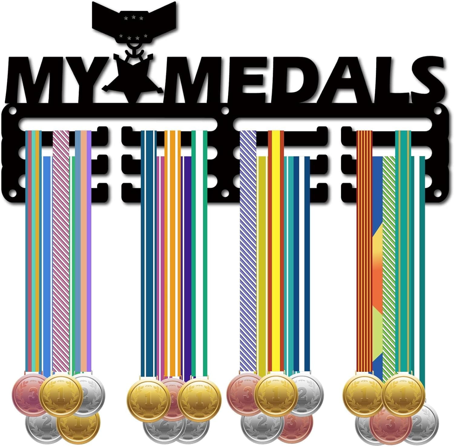 My Medals Medal Hanger Display Swimming Medal Holder Rack Sports Cheer ...