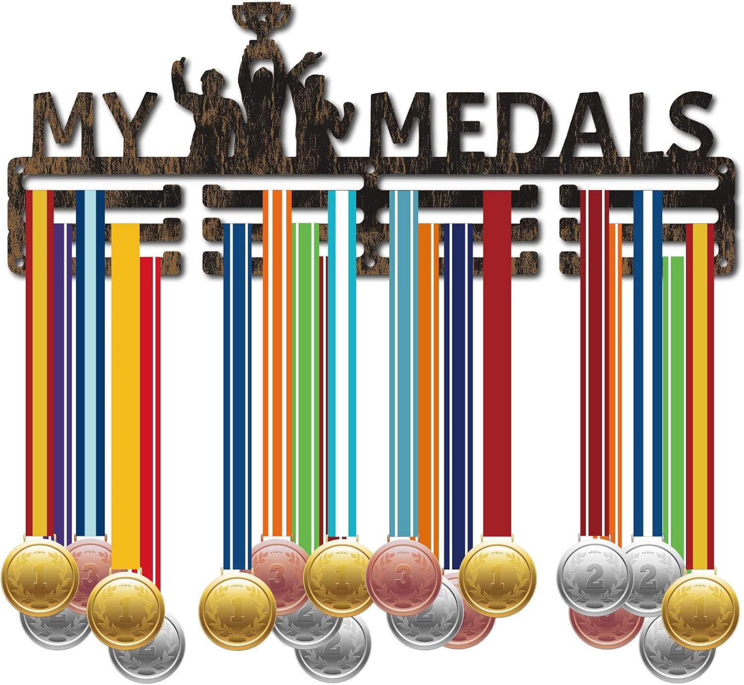 My Medals Sport Medal Hanger Iron Medal Holder Wall Mounted Badge ...