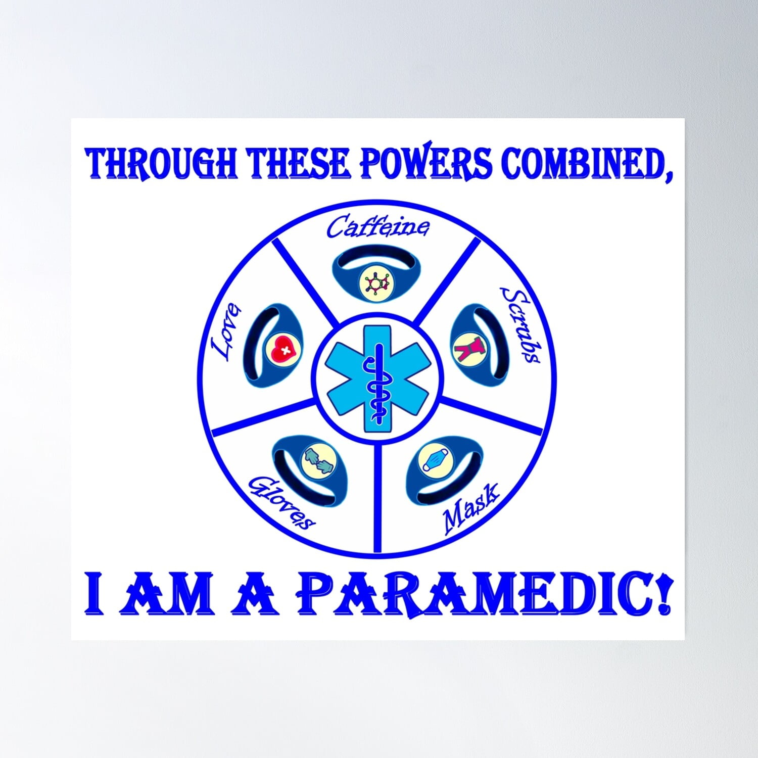 My Medical Superpowers- Paramedic Poster Wall Art, Modern Wall Decor ...