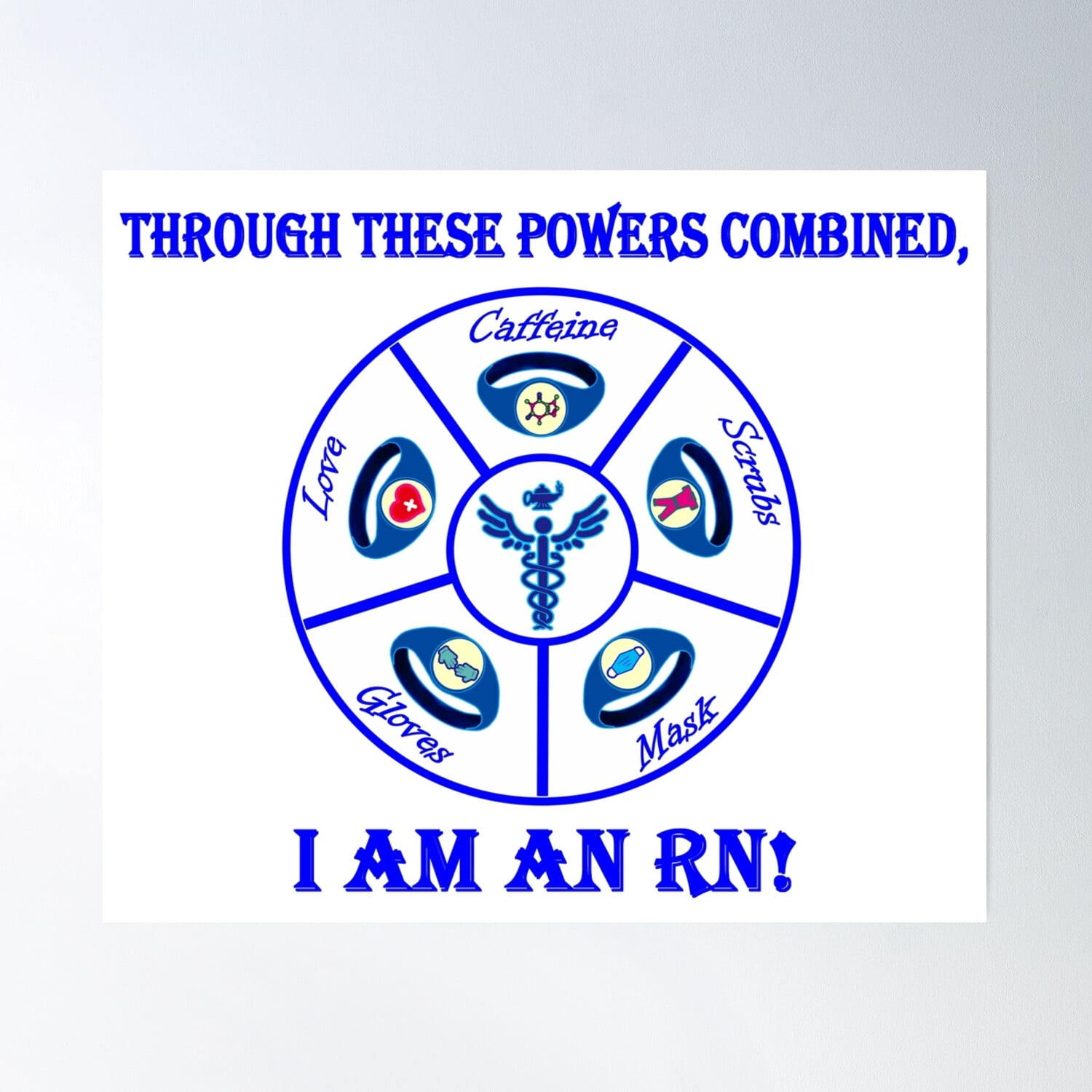 My Medical Superpowers- Rn Poster Wall Art, Modern Wall Decor, 8x12 ...