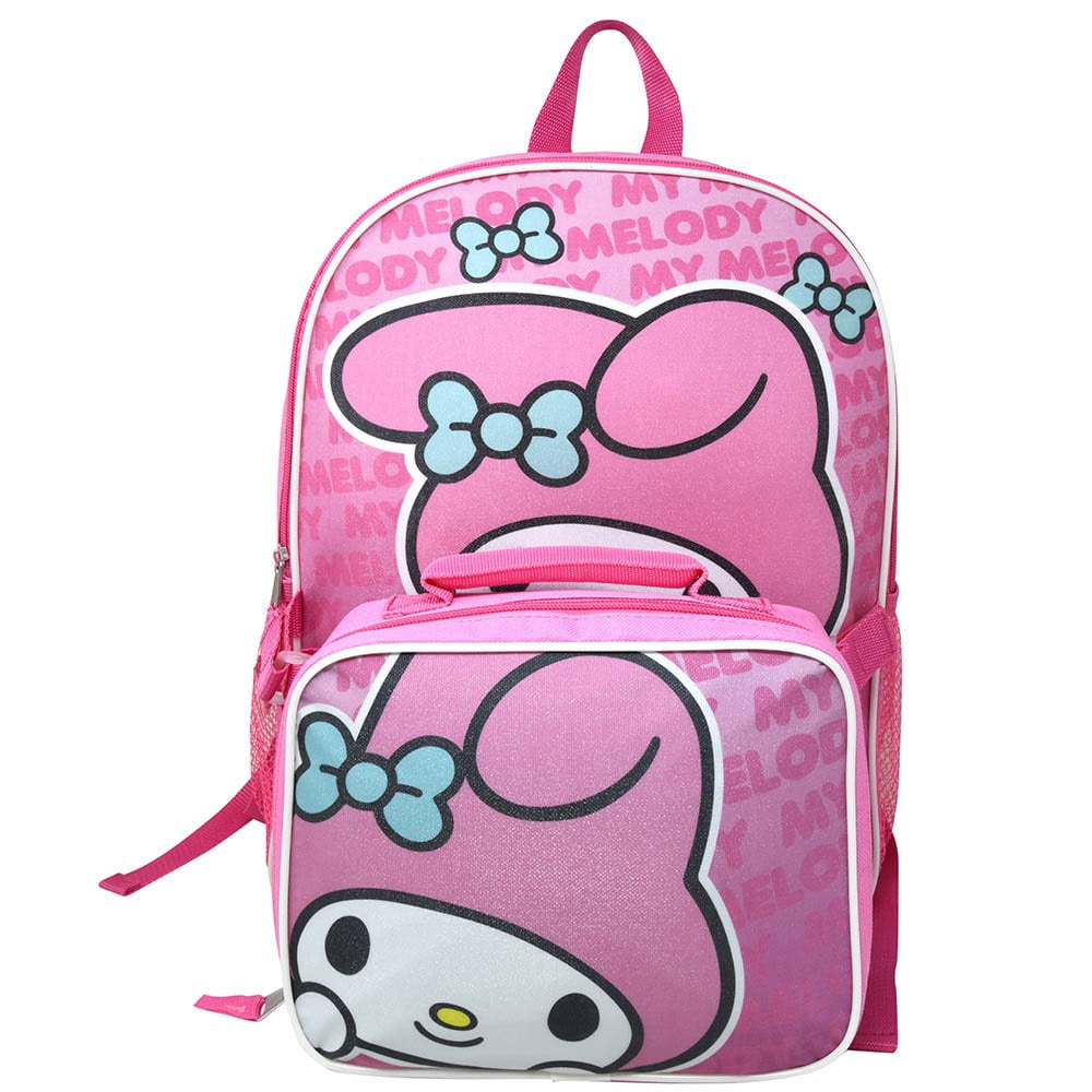 My Melody 16" Pink School Backpack with Lunch Bag - Walmart.com