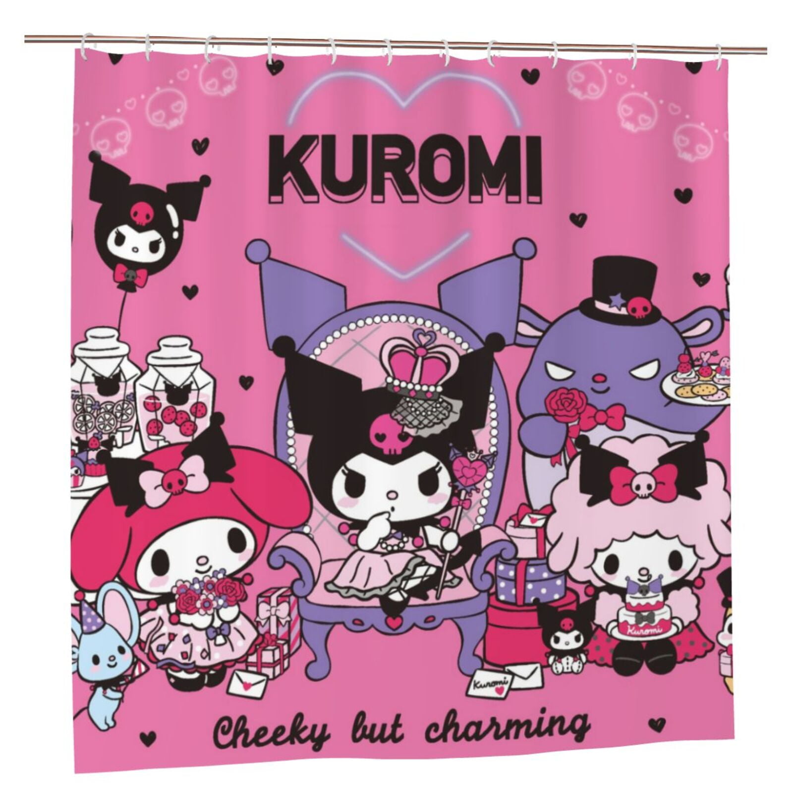 My Melody And Kuromi Bathroom Shower Curtain,Bath Curtains Durable ...
