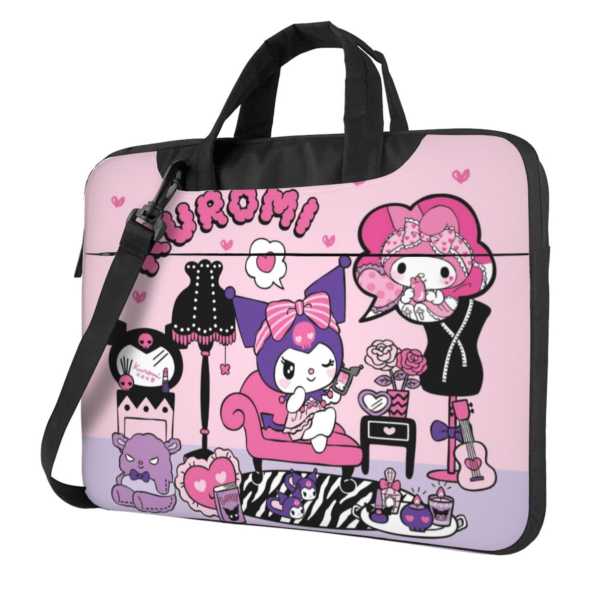 My Melody And Kuromi Laptop Bag Laptop Case Computer Notebook Briefcase ...