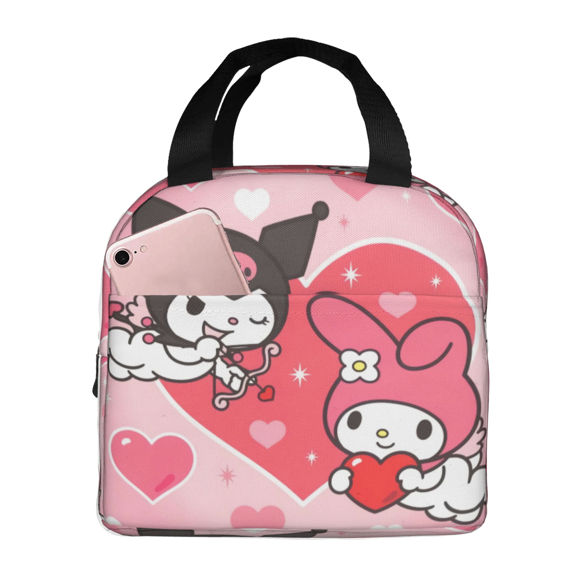 My Melody And Kuromi Lunch Bag Tote Bag Insulated Lunch Box Picnic ...