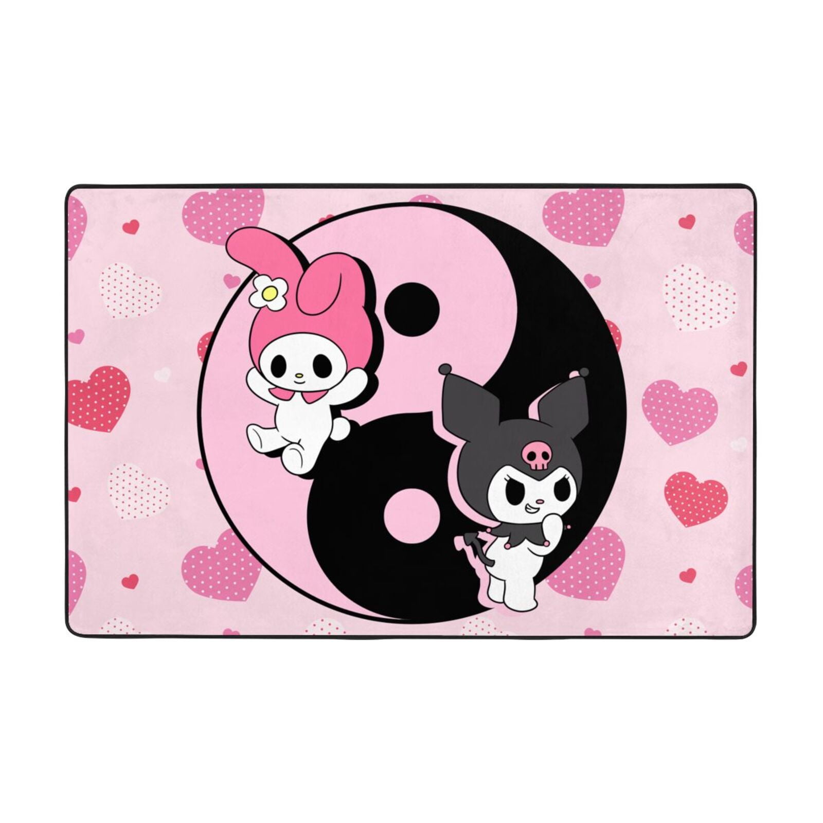 My Melody And Kuromi Rugs Washable Cover Floor Rug Carpets Bathroom ...