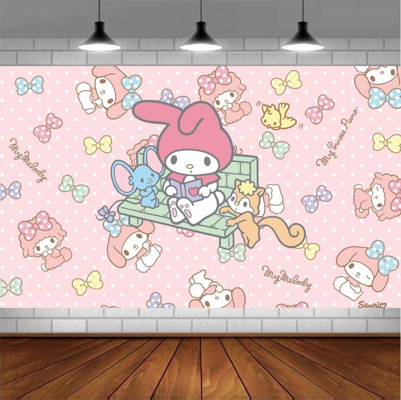 My Melody Backdrop Taspestry Wall Decor Banner Party Supplies Post ...