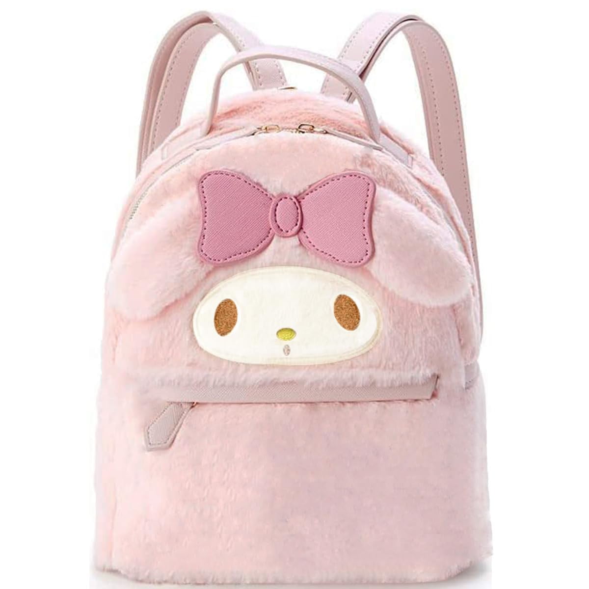 My Melody Backpack Cute Small Furry Plush Backpack My Melody Furry Bag ...