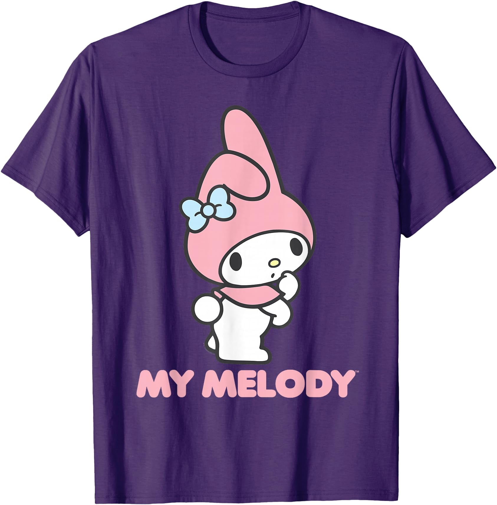 My Melody Backside Logo DTG Print Unisex T-Shirt,Purple Color,Size M ...