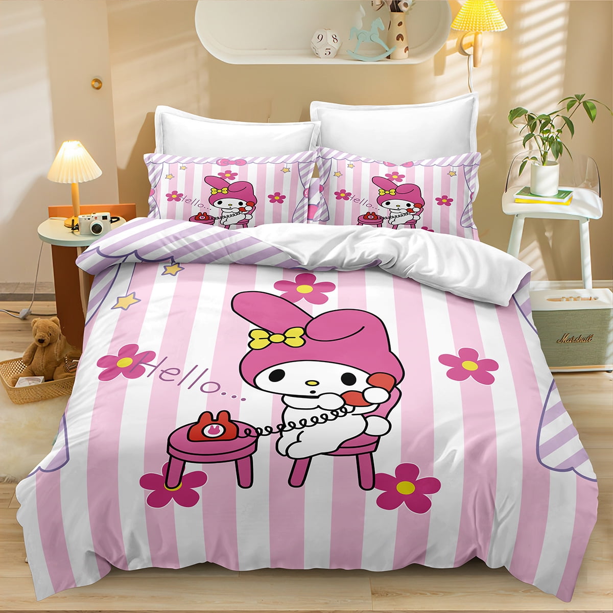 My Melody Bedding Sets No Quilt Duvet Cover Pillow Case Without Filling ...