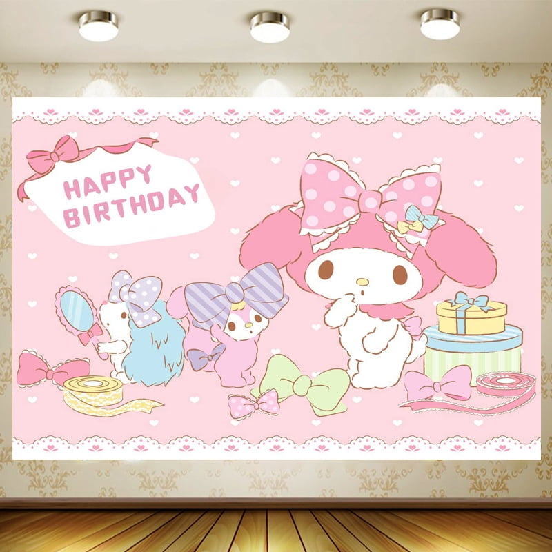My Melody Birthday Party Backdrop Banner Photography My Melody Party ...