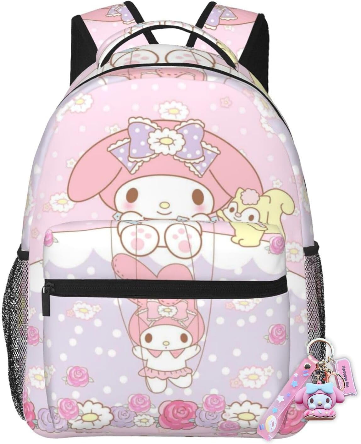 My Melody Bunny Bag Anime Aesthetic Backpack Cartoon Cosplay Backpack ...