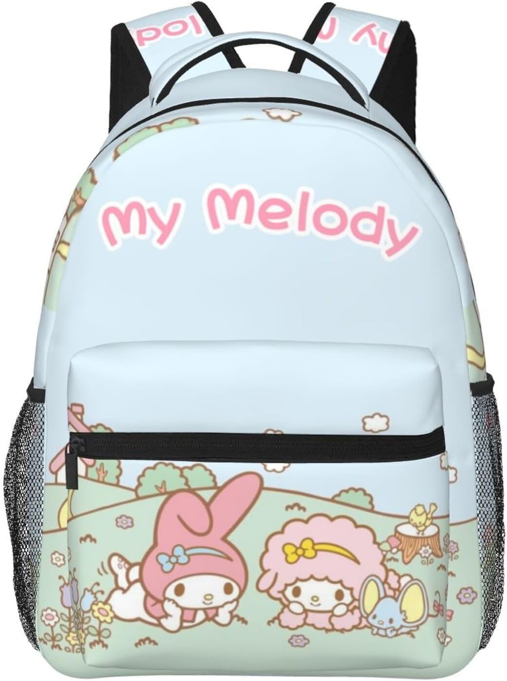 My Melody Bunny Cartoon Backpack My Melody Bunny With Piano Casual ...