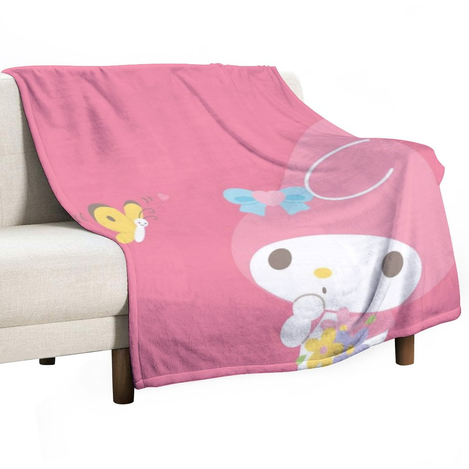 My Melody Cute Fuzzy Ultra-Soft Micro Fleece Blanket All Season ...