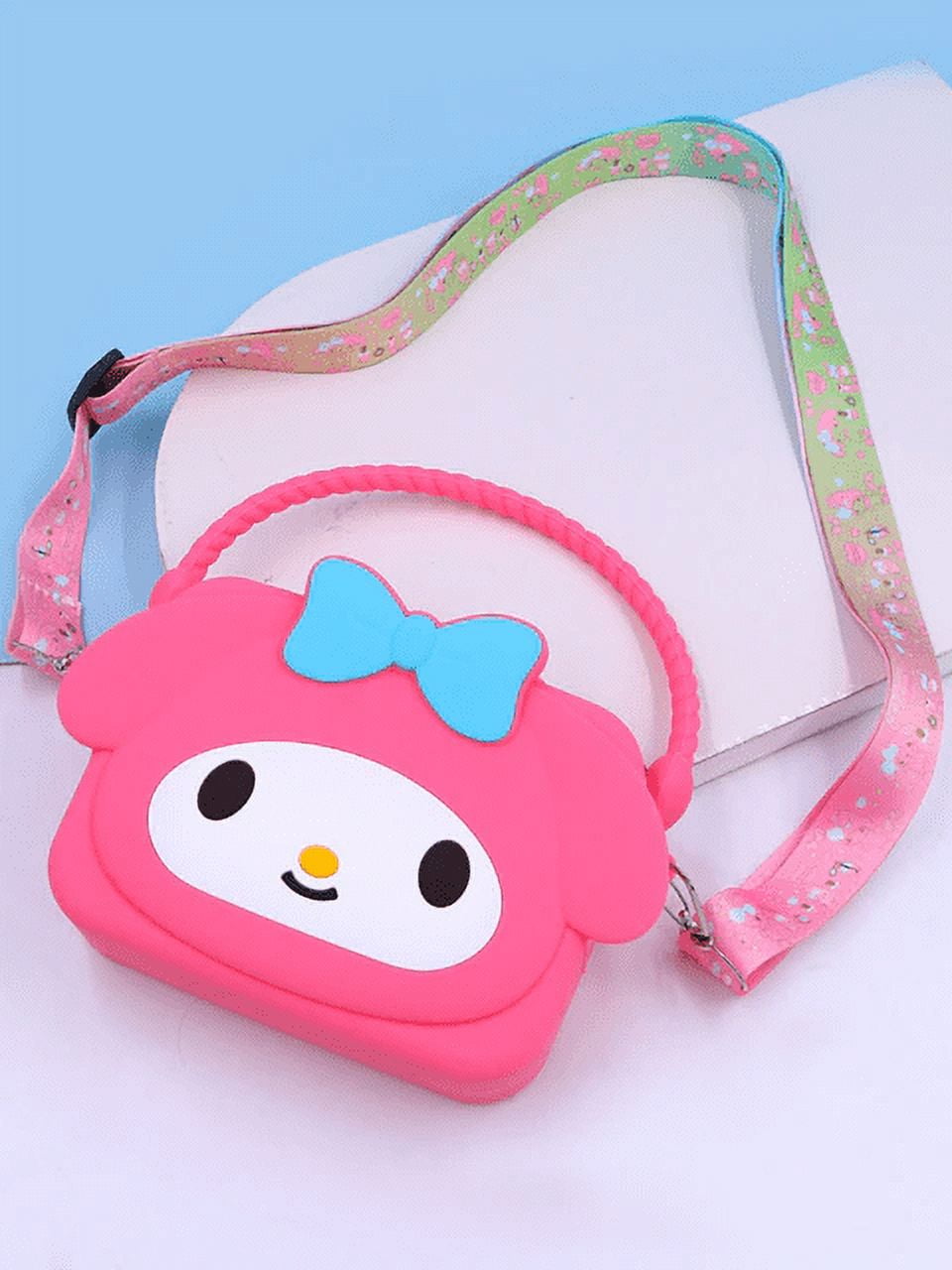 My Melody Dark Pink Silicone Purse / Handbag / Coin Purse w/Detachable ...