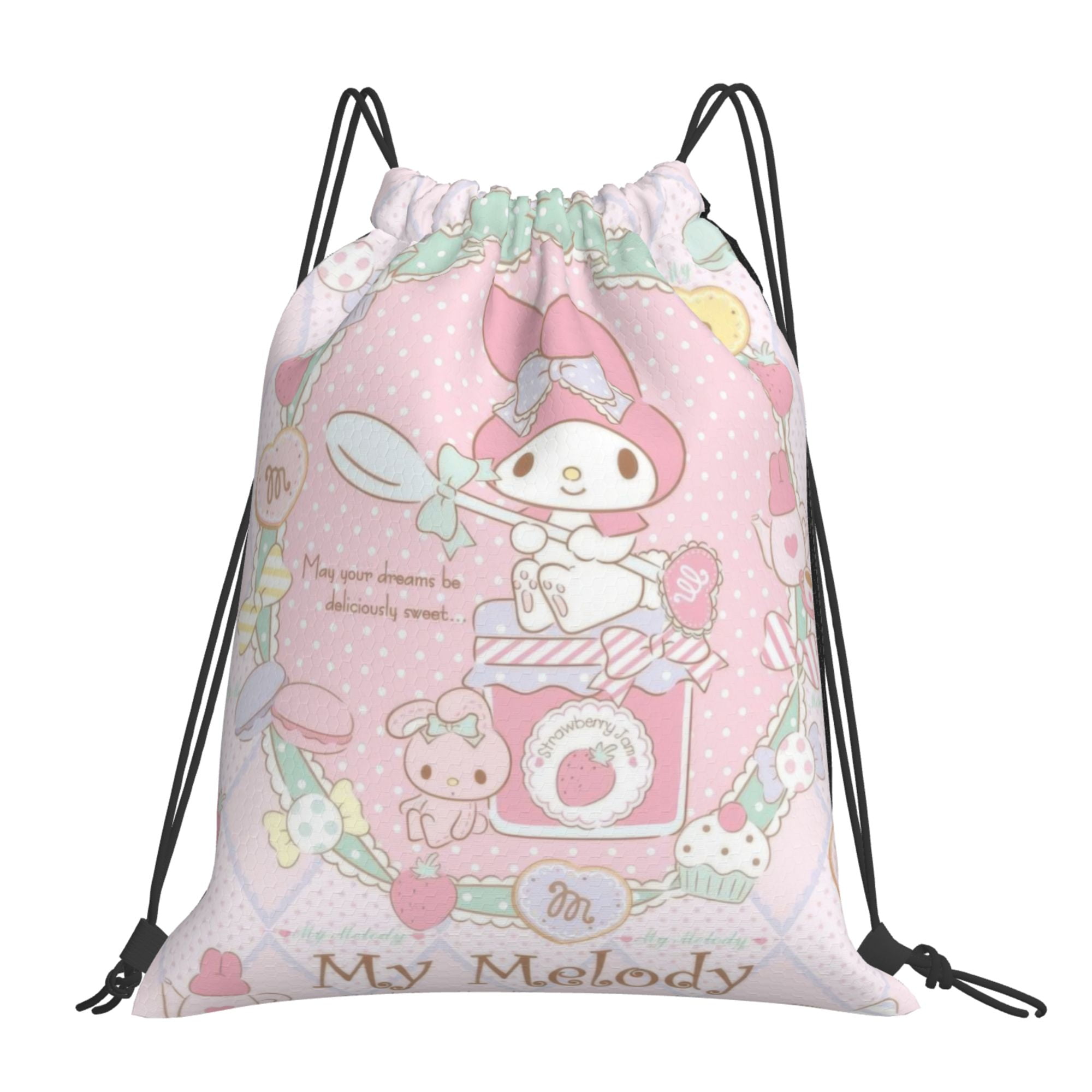My Melody Drawstring Bags, Simple Casual Drawstring Sling Bag ...