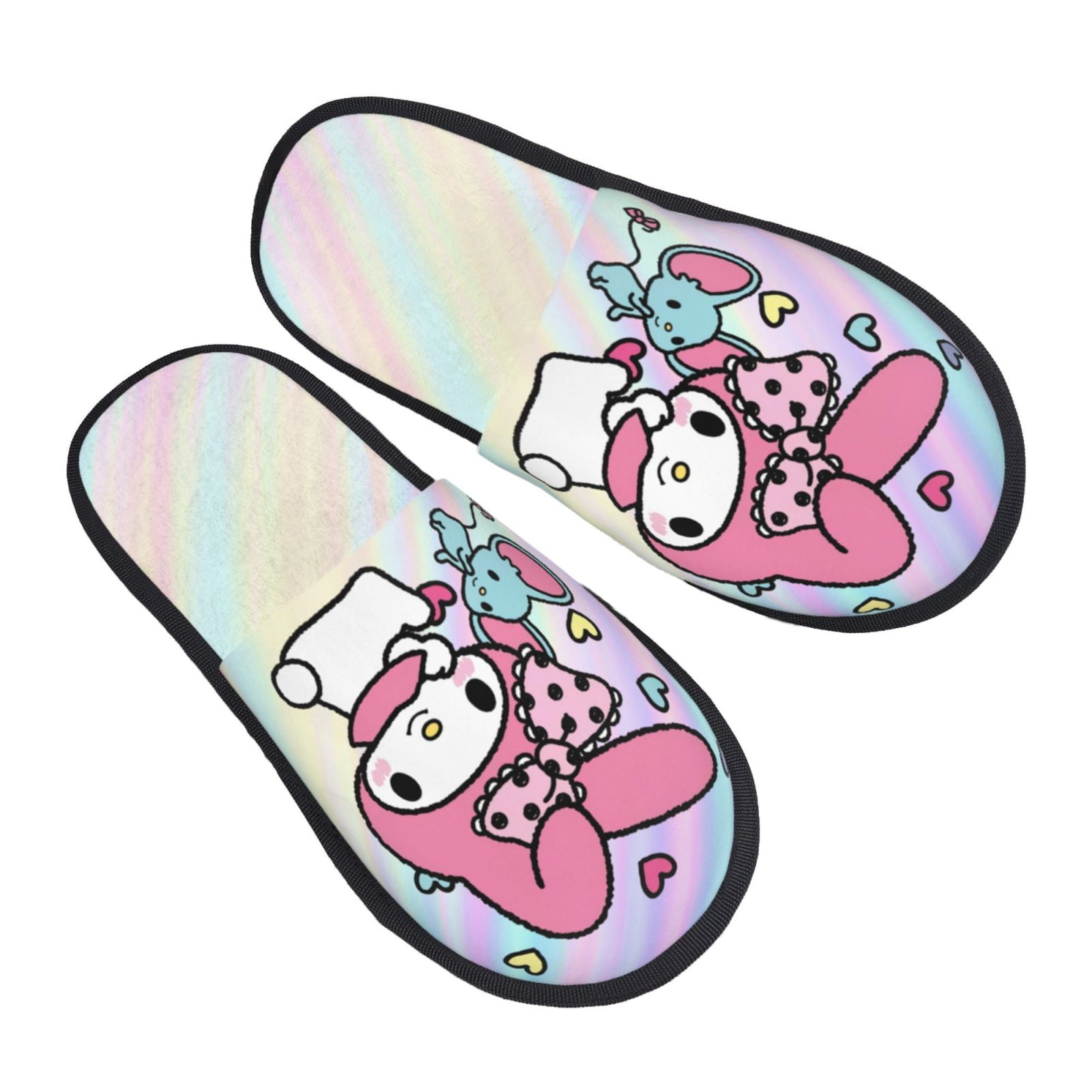 My Melody Furry Slippers For Men Women Fuzzy House Slippers Winter Anti ...