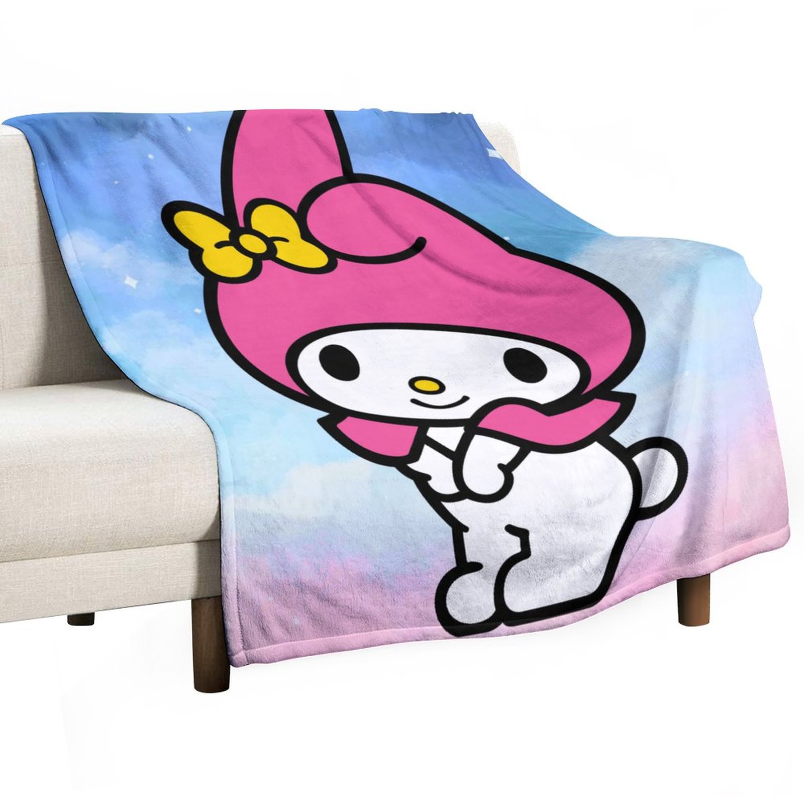 My Melody Fuzzy Ultra-Soft Micro Fleece Blanket All Season Lightweight ...