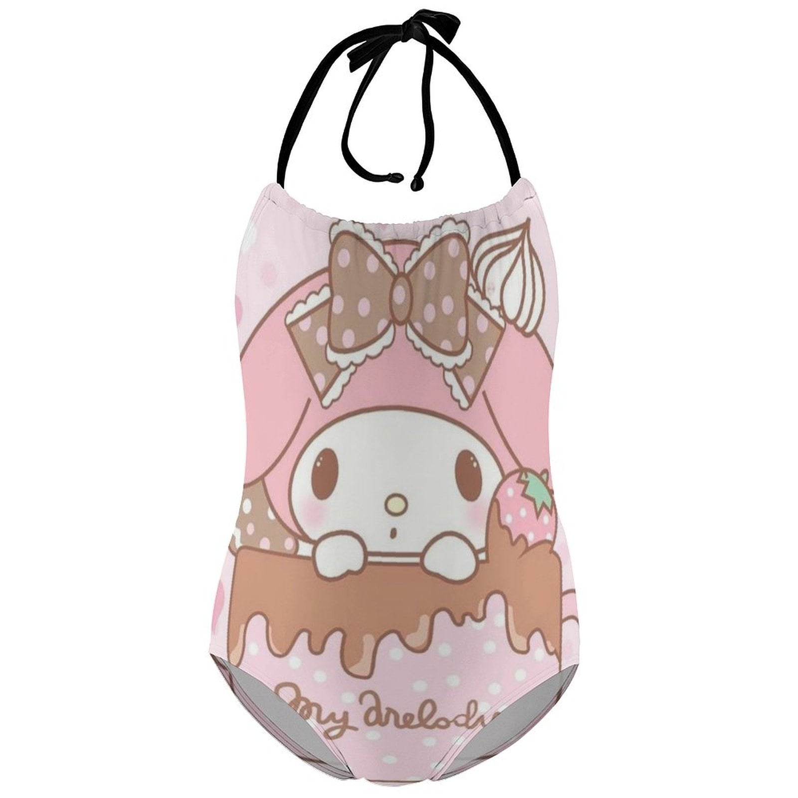 My Melody Girls One Piece Swimsuit Quick Dry Swimwear Print Bathing ...