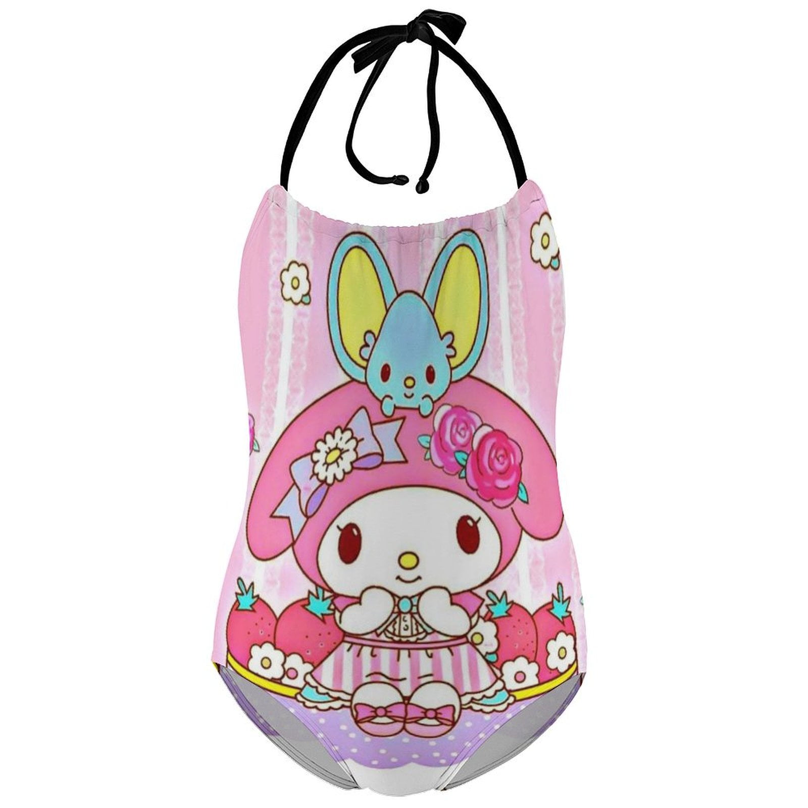 My Melody Girls One Piece Swimsuit Quick Dry Swimwear Print Bathing ...
