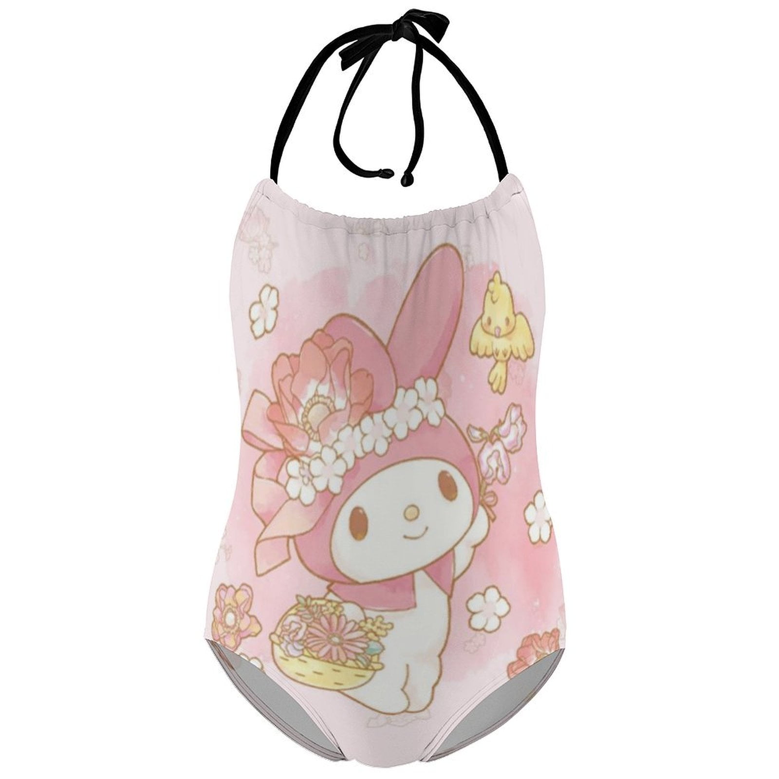 My Melody Girls One Piece Swimsuit Quick Dry Swimwear Print Bathing ...
