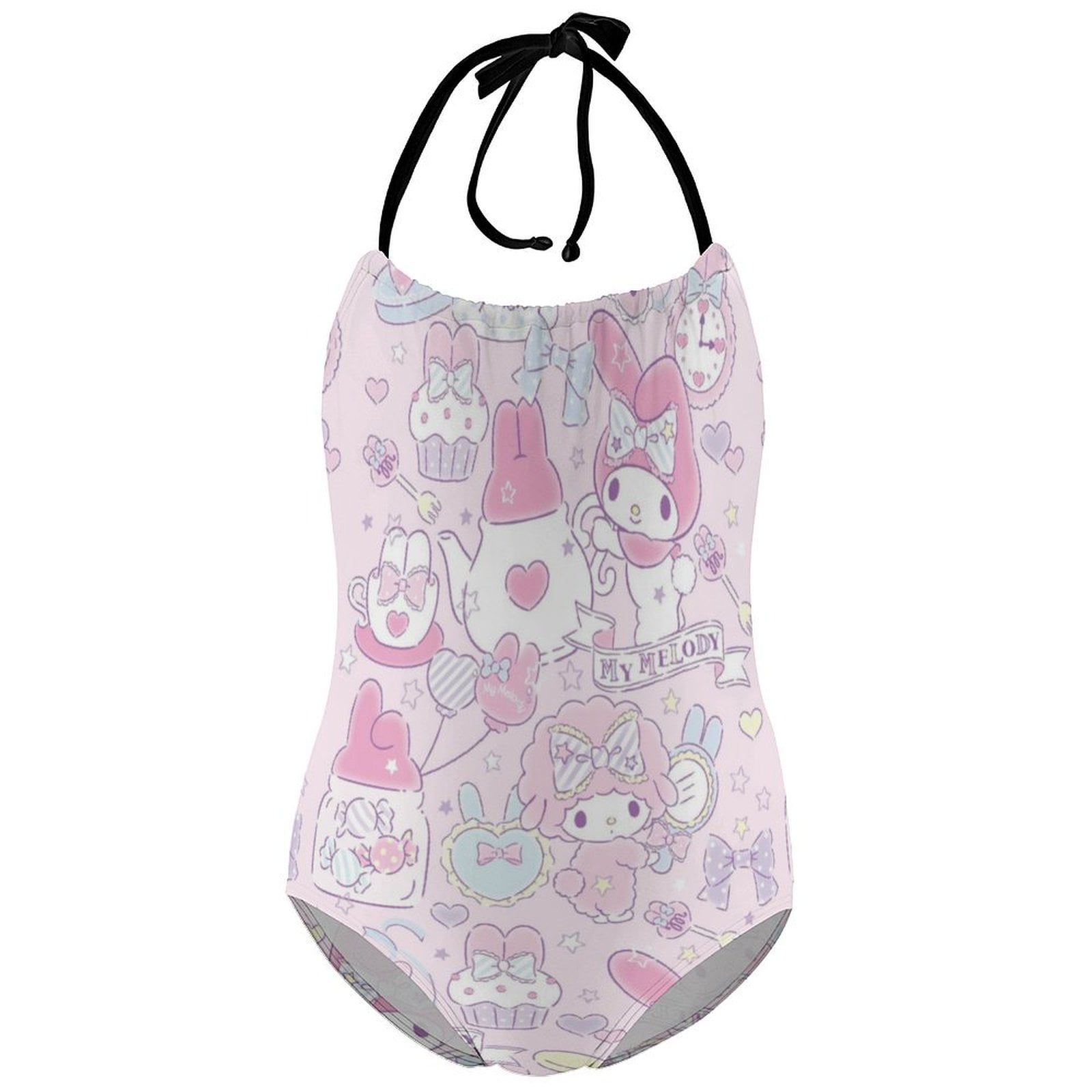 My Melody Girls One Piece Swimsuit Quick Dry Swimwear Print Bathing ...