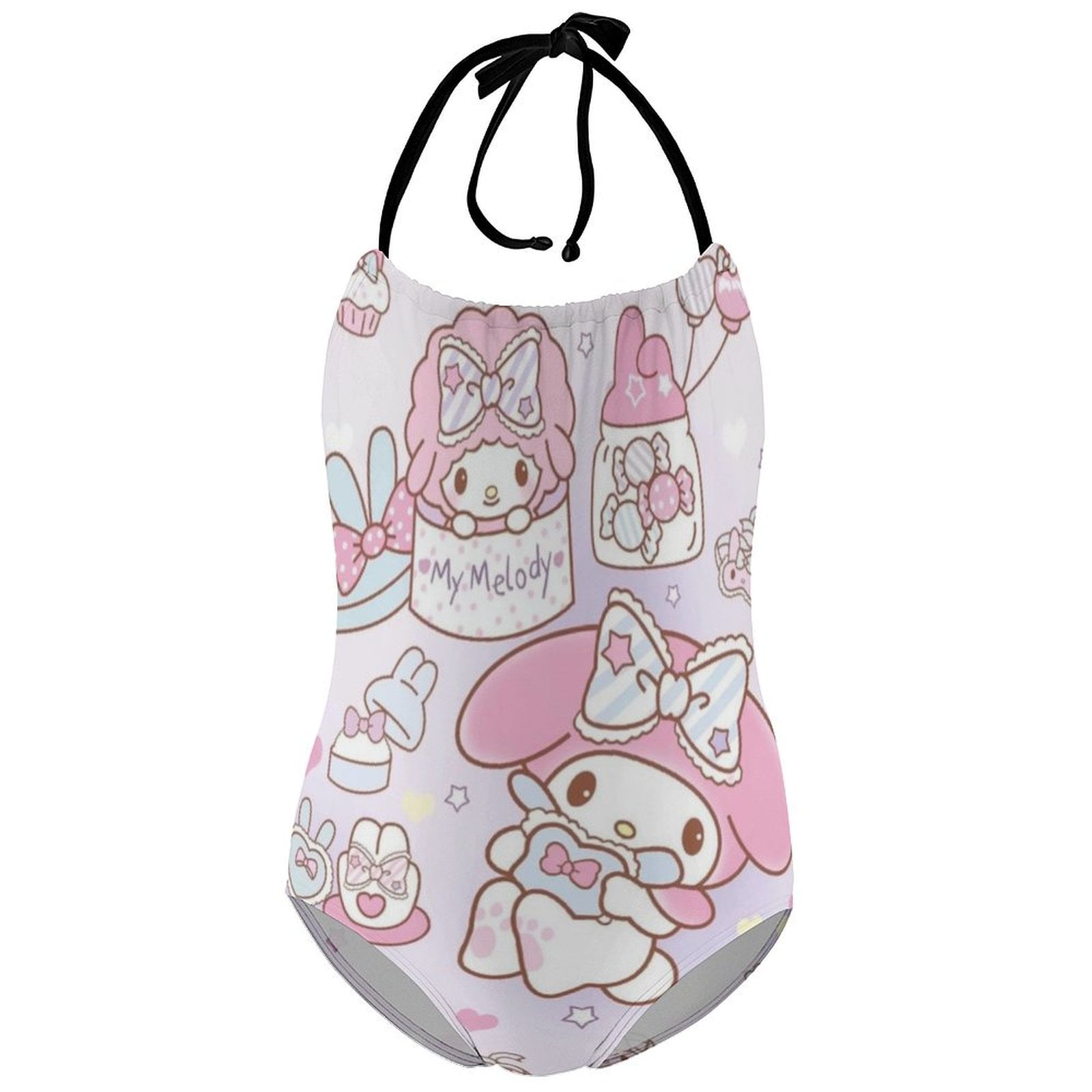 My Melody Girls One Piece Swimsuit Quick Dry Swimwear Print Bathing ...