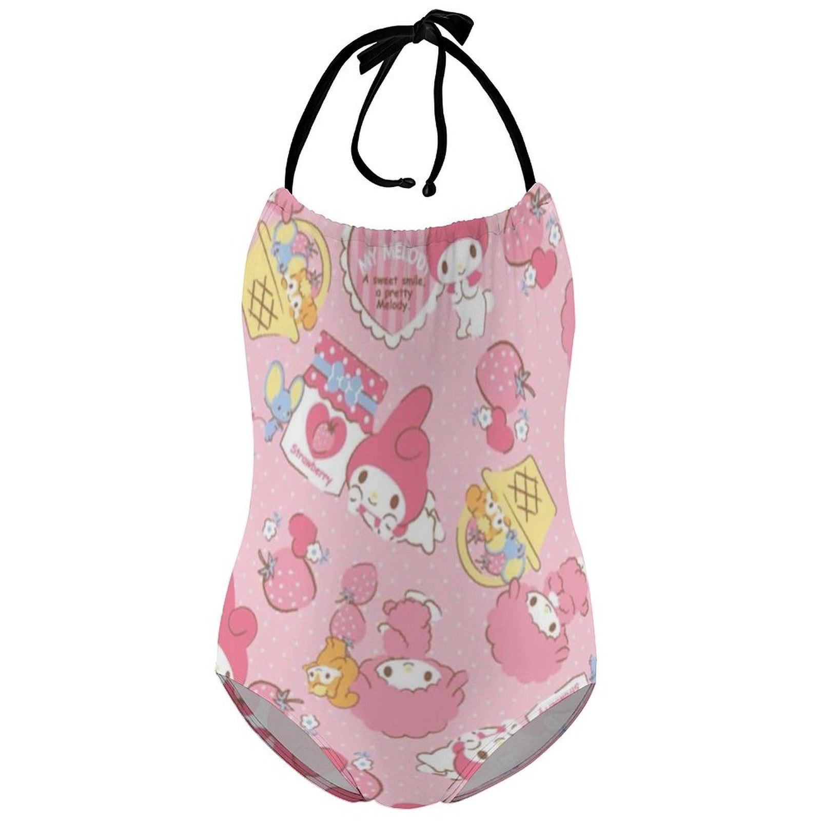 My Melody Girls One Piece Swimsuit Quick Dry Swimwear Print Bathing ...