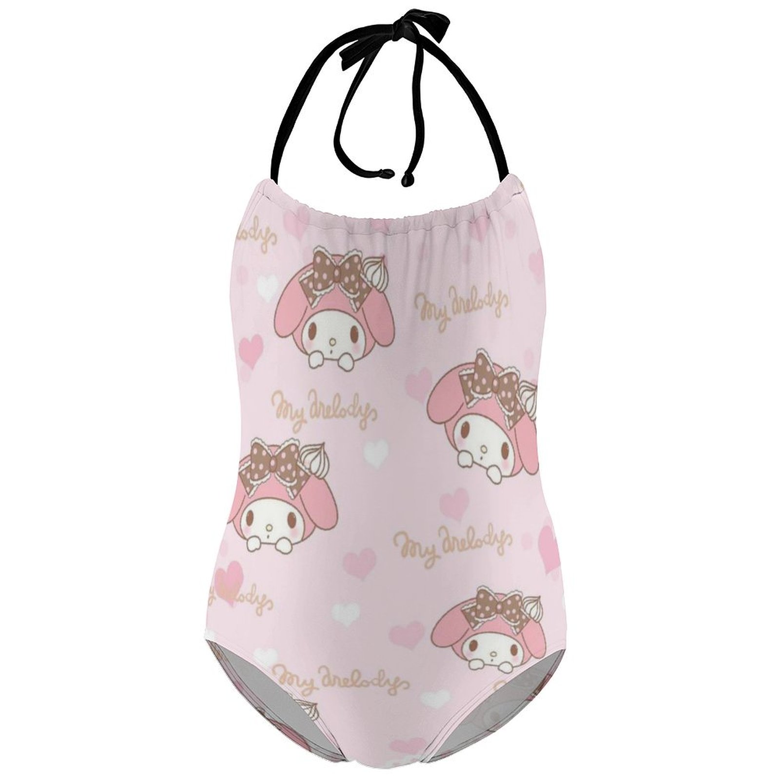 My Melody Girls One Piece Swimsuit Quick Dry Swimwear Print Bathing ...