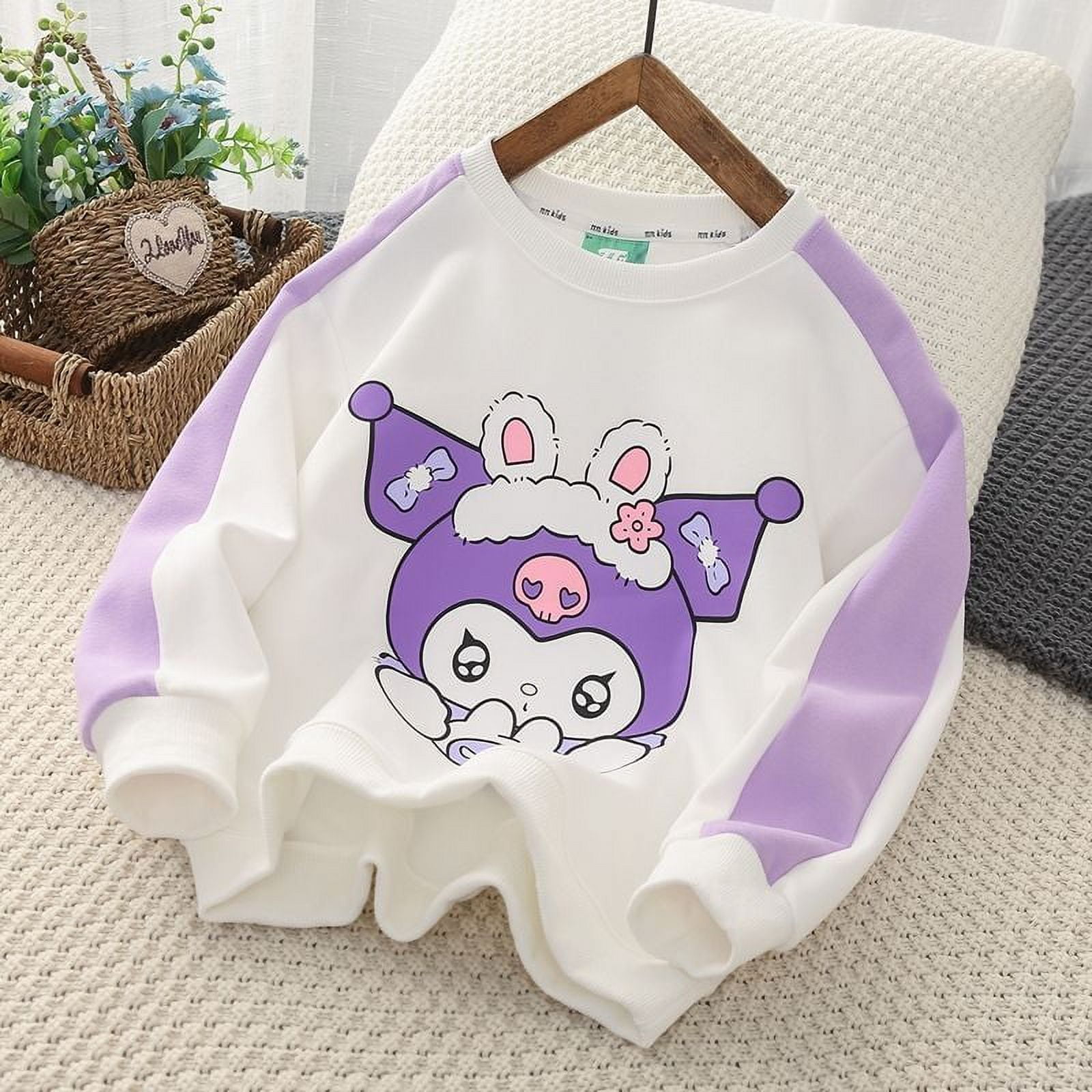 My Melody Kawaii Anime Sanrio Girly Heart Hoodie New Long Sleeve Pure ...