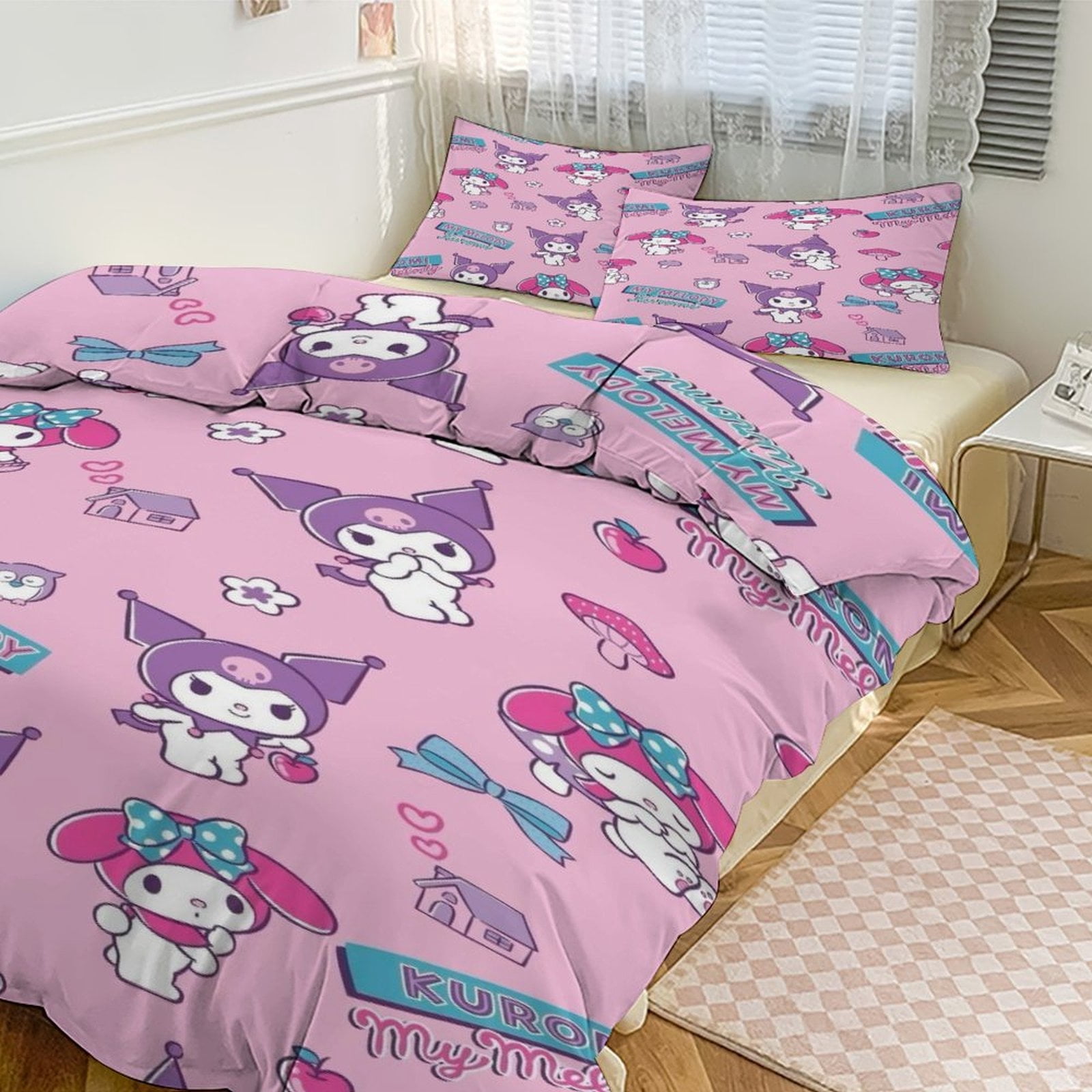 My Melody Kids Bedding Set 3 Piece Set Cartoon Double-sided Printing ...
