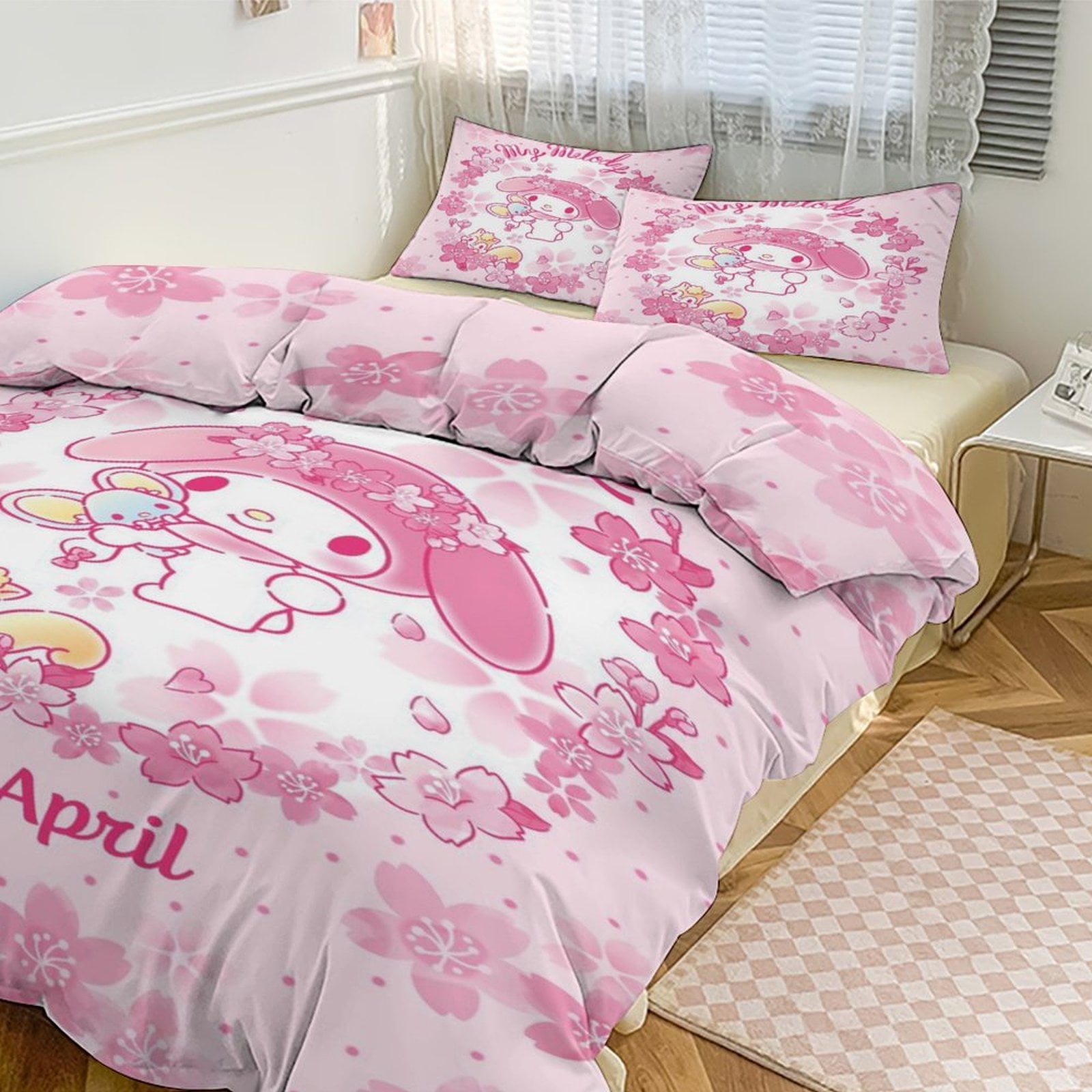 My Melody Kids Bedding Set 3 Piece Set Cartoon Double-sided Printing ...