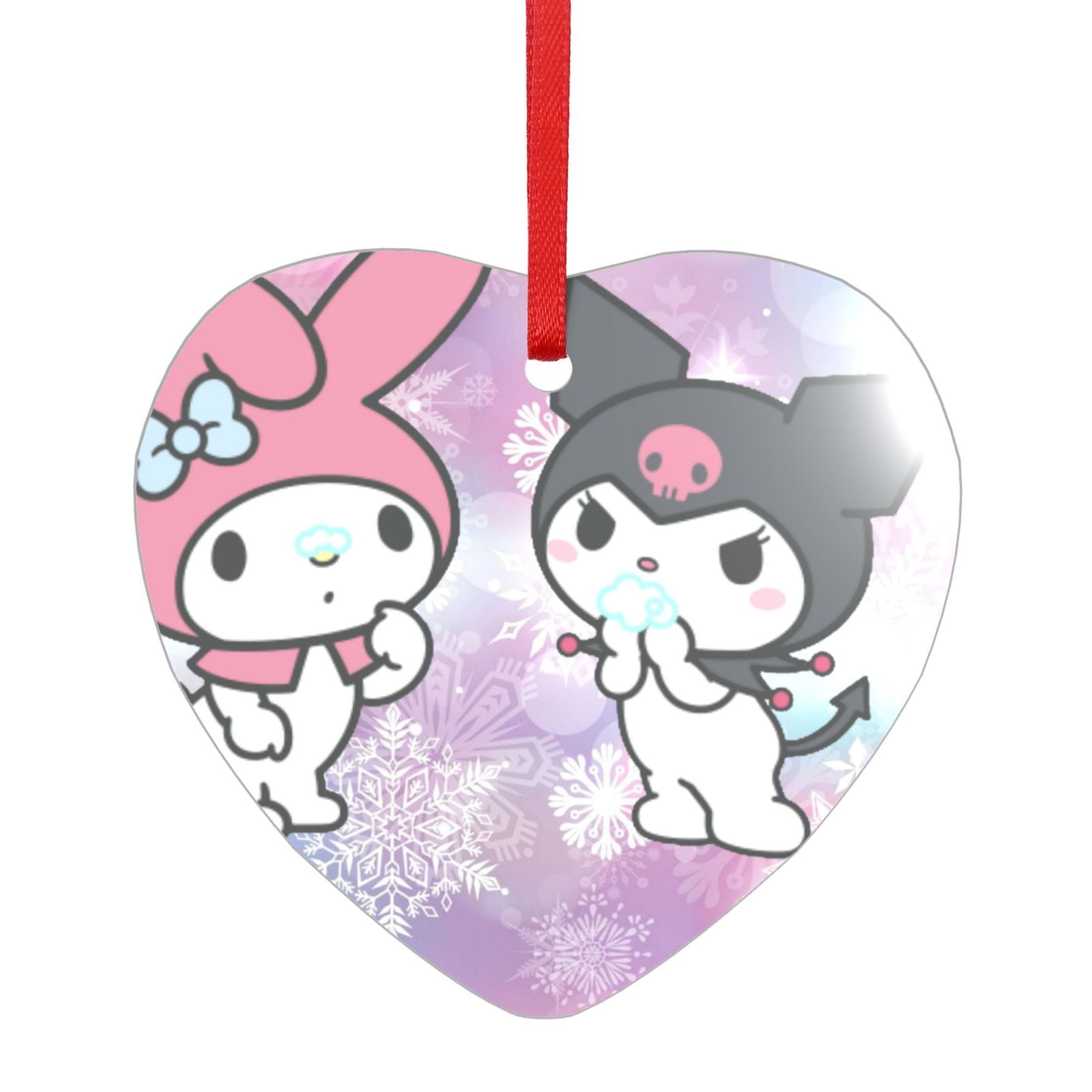 My Melody Kuromi Cute Acrylic Christmas Pendant Shaped Christmas Tree ...