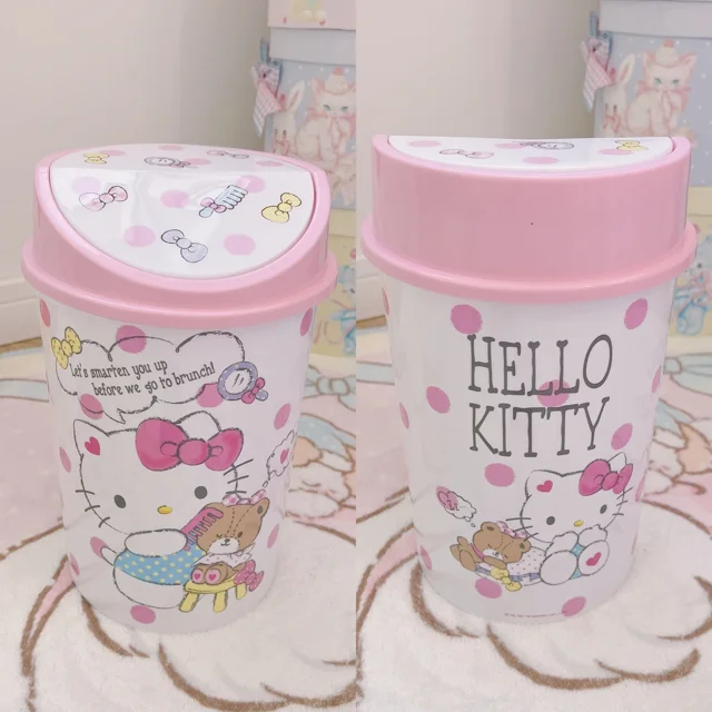 My Melody Kuromi Household Trash Cans with Lid Cartoon Anime Hello ...