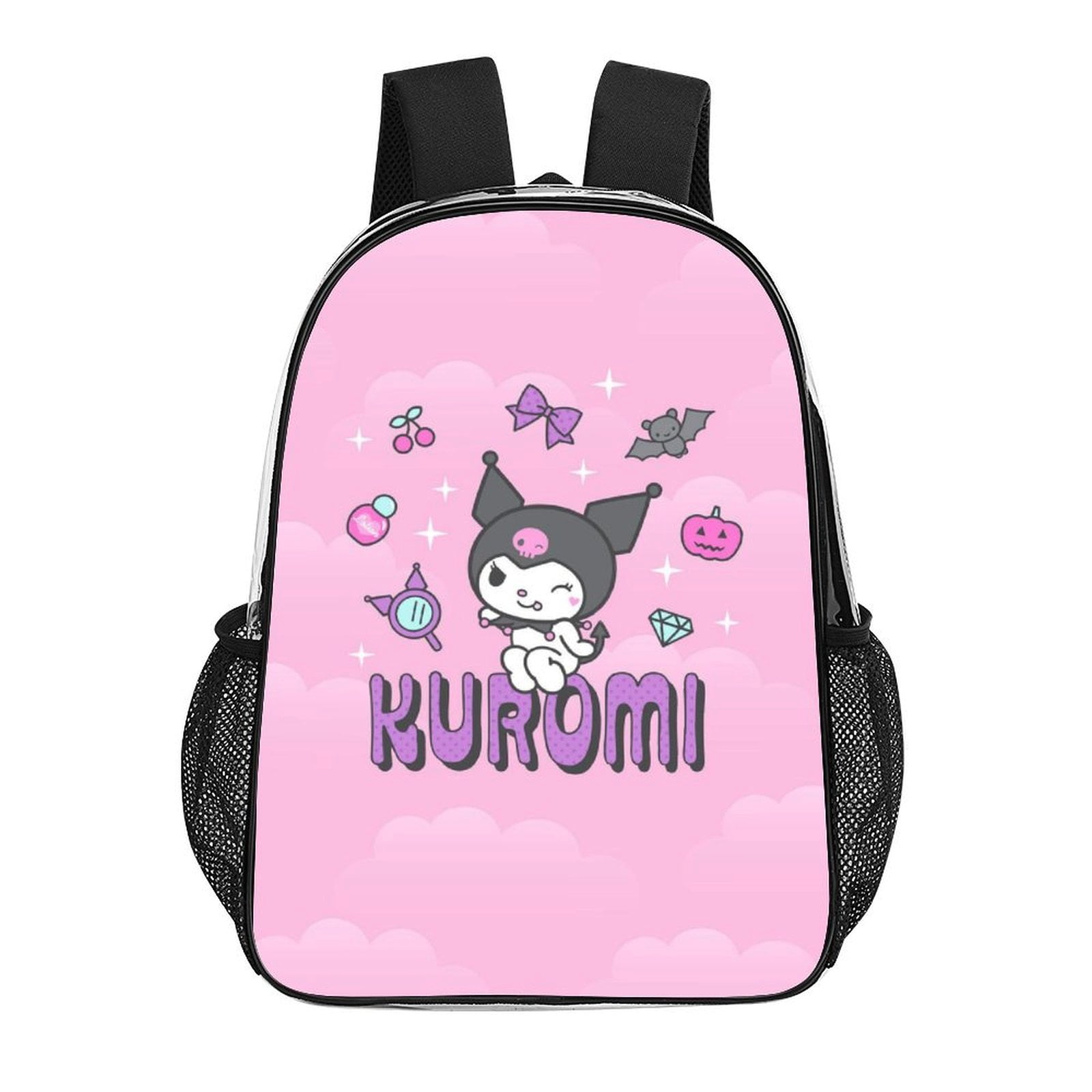 My Melody Kuromi Skull Clear Backpack Large Capacity Laptop Daypack ...