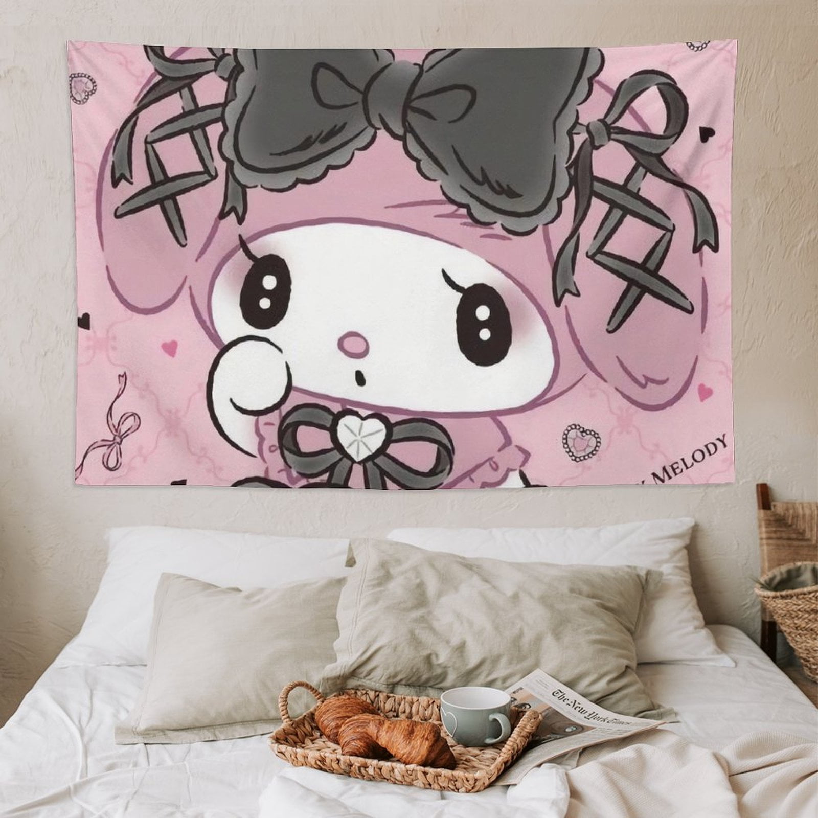 My Melody Kuromi Tapestry,My Melody Kuromi Poster for Bedroom Girls ...
