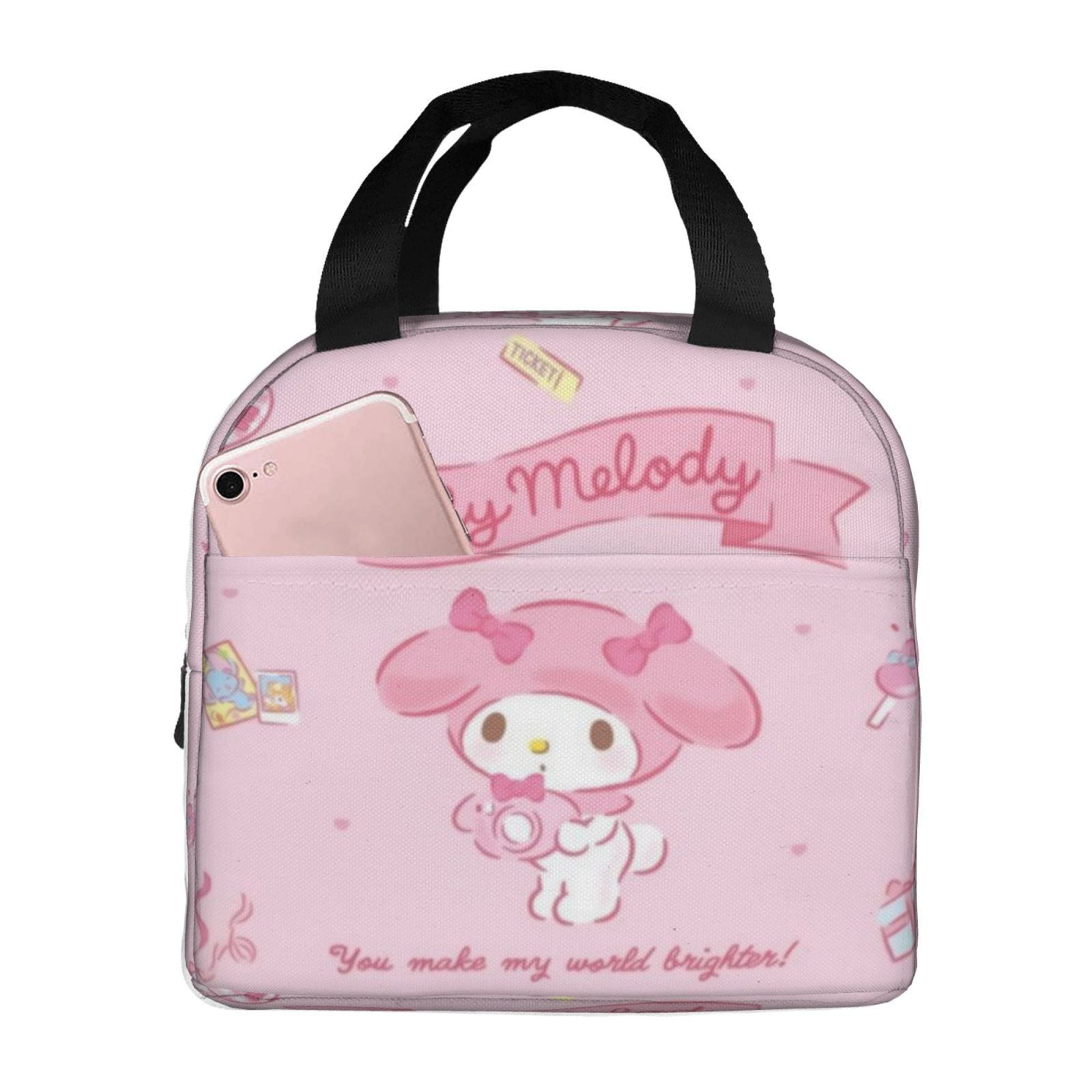 My Melody Lunch Tote Bags Portable Insulated Lunch-Box Handbag ...