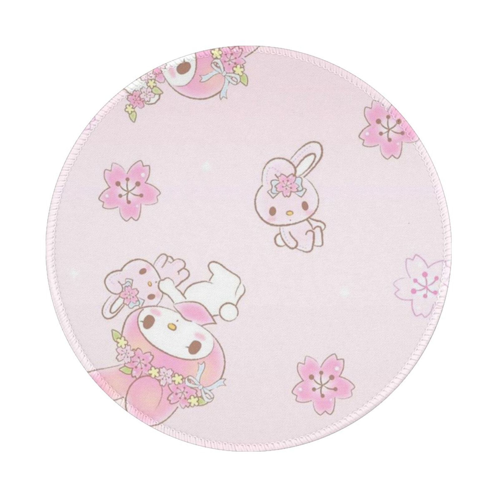 My Melody Non-Slip Rubber Base Mouse Mat 8 Inch Round Mouse Pad With ...